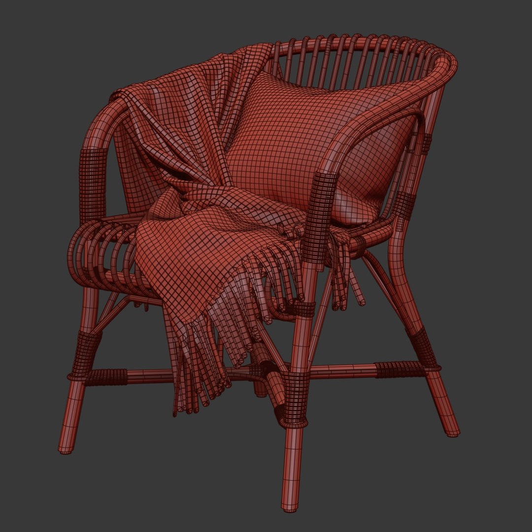 Salvador Chair Rattan 3D Model - TurboSquid 1628440