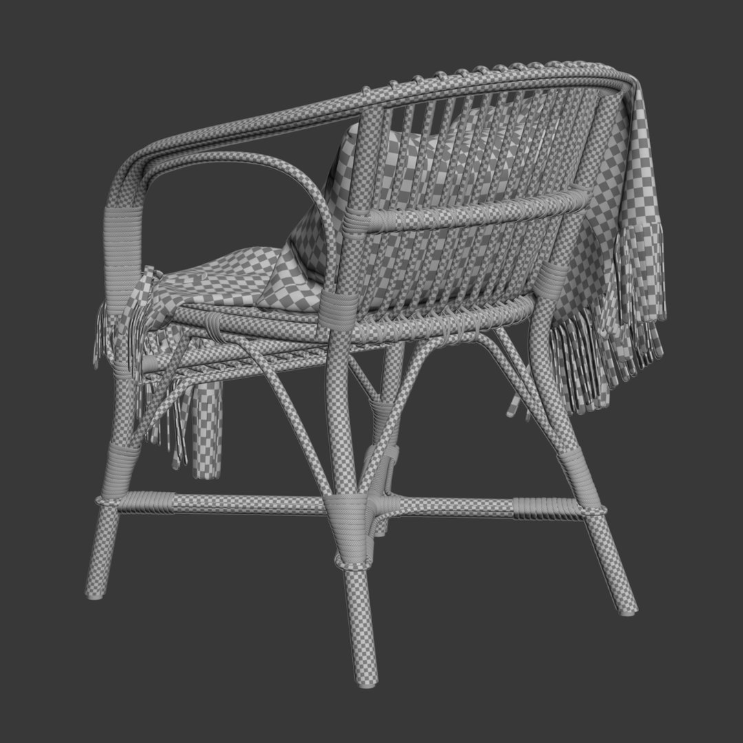 Salvador Chair Rattan 3d Model Turbosquid 1628440
