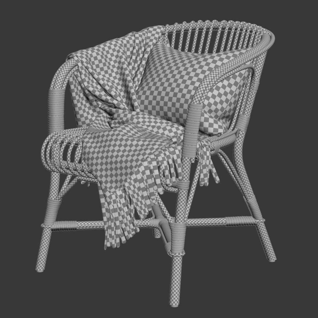 Salvador Chair Rattan 3d Model Turbosquid 1628440