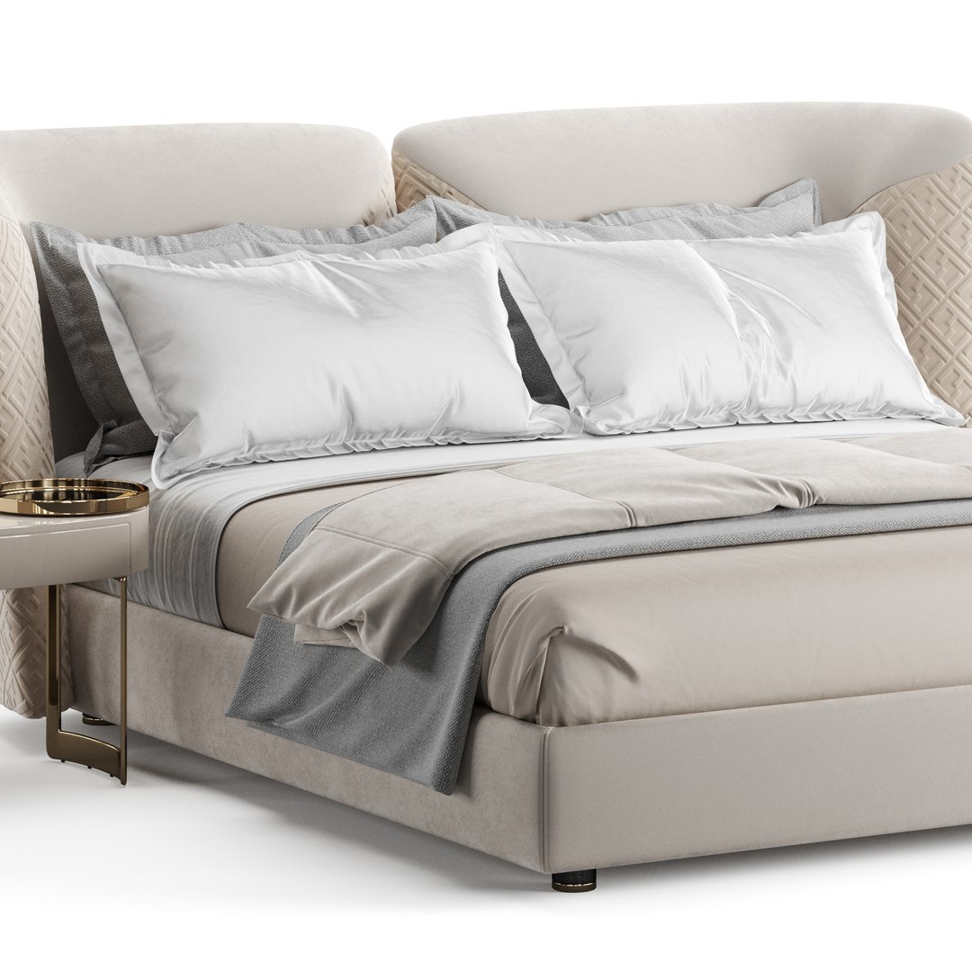 Fendi Casa Ceasar Bed 3D Model - TurboSquid 1755486
