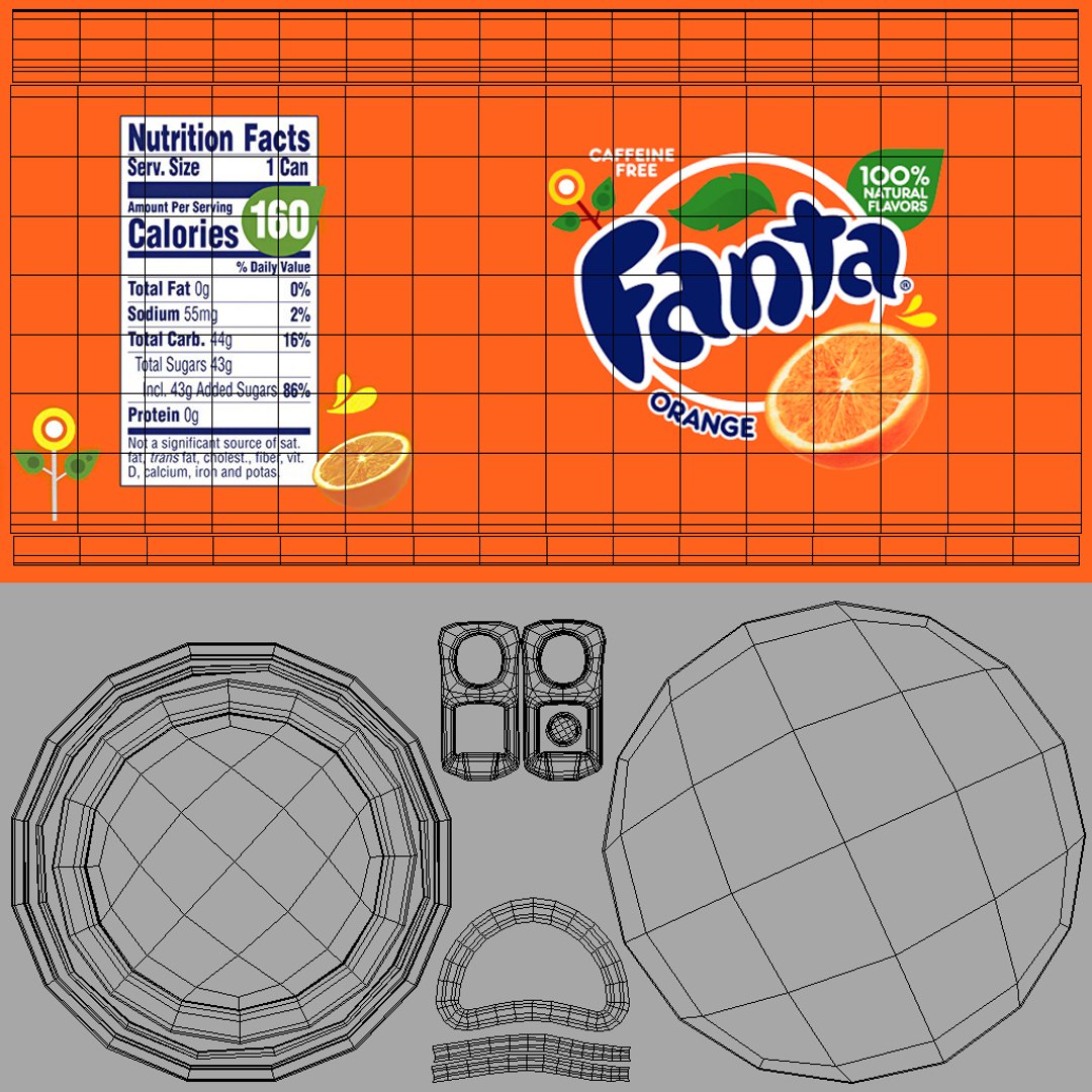 3D Fanta Set - TurboSquid 1631616