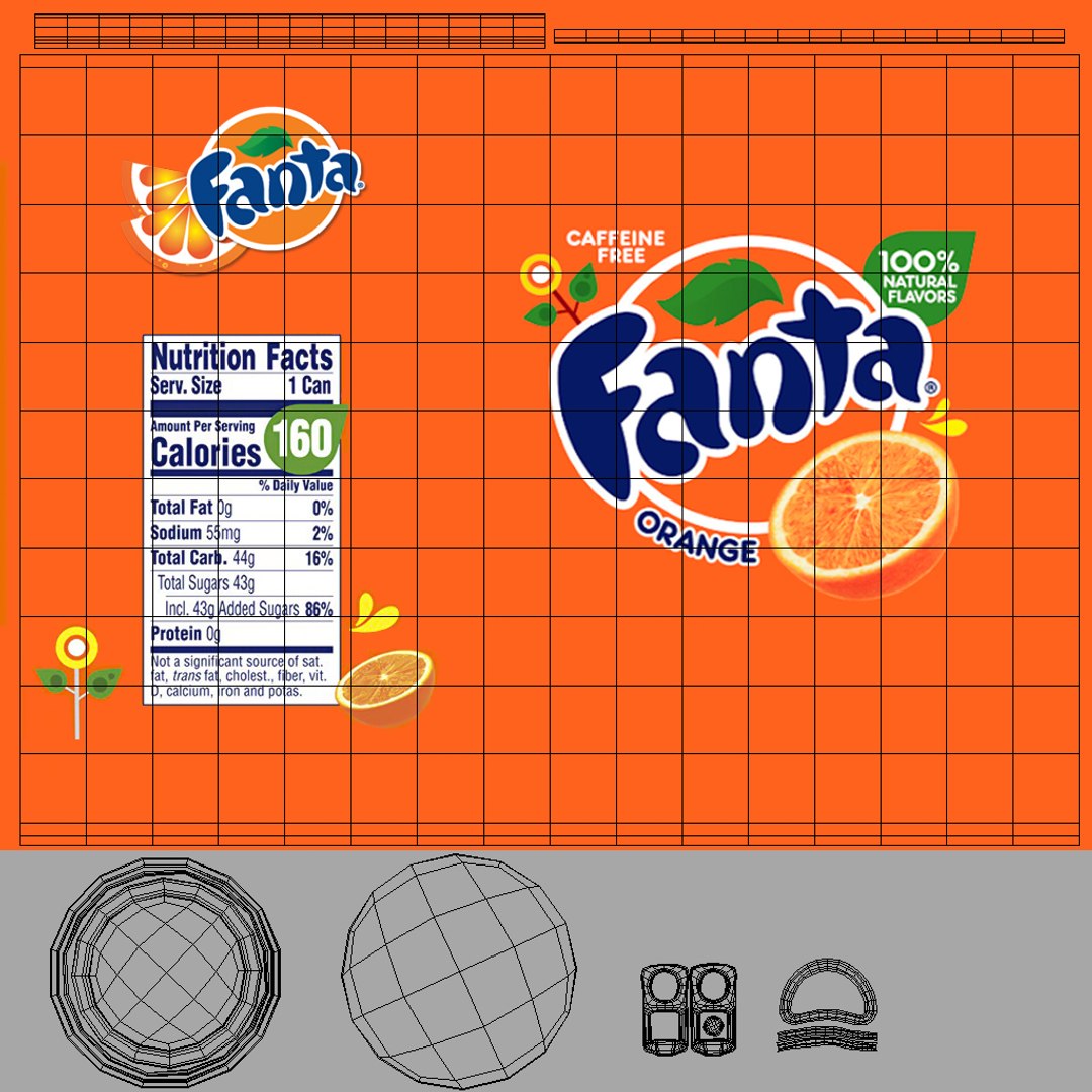 3D Fanta Set - TurboSquid 1631616