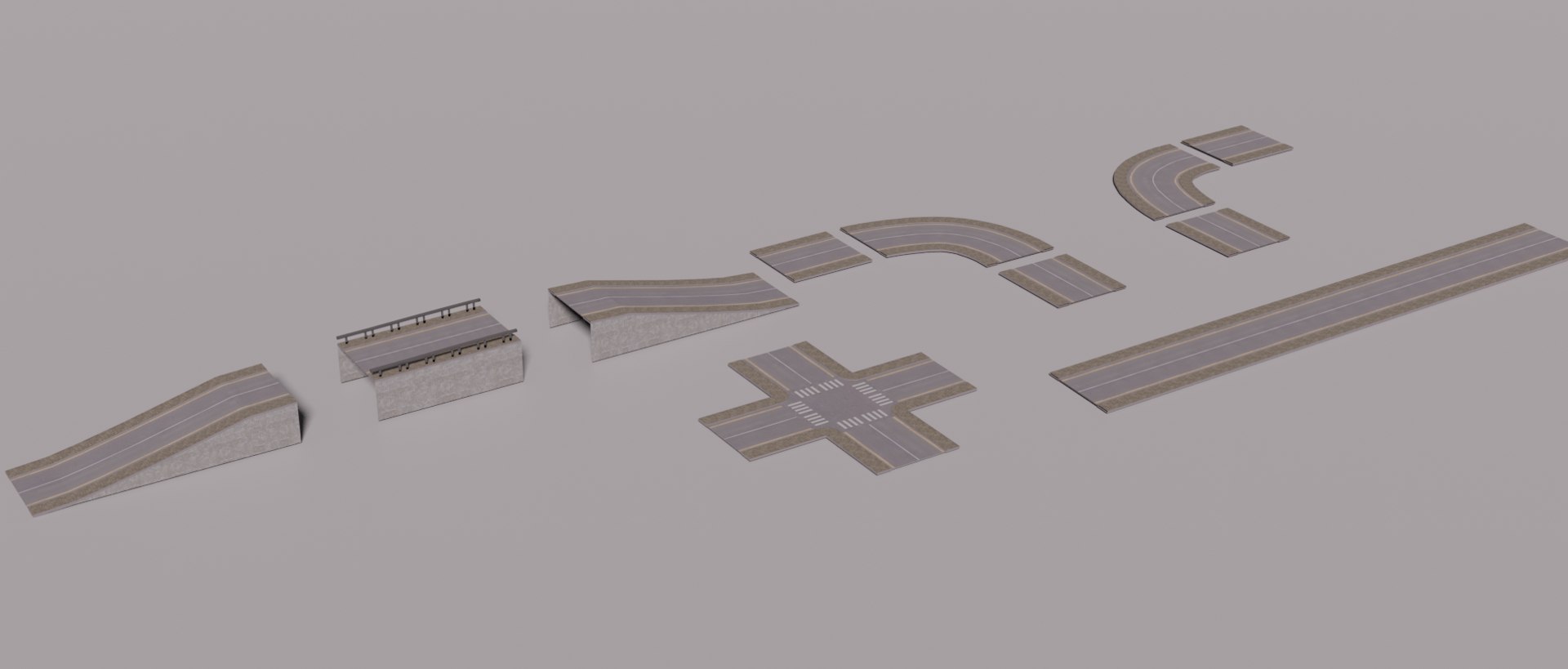 3D Road Sets - TurboSquid 1590520