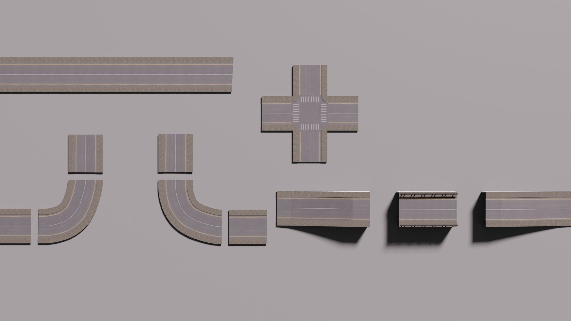 3D Road Sets - TurboSquid 1590520