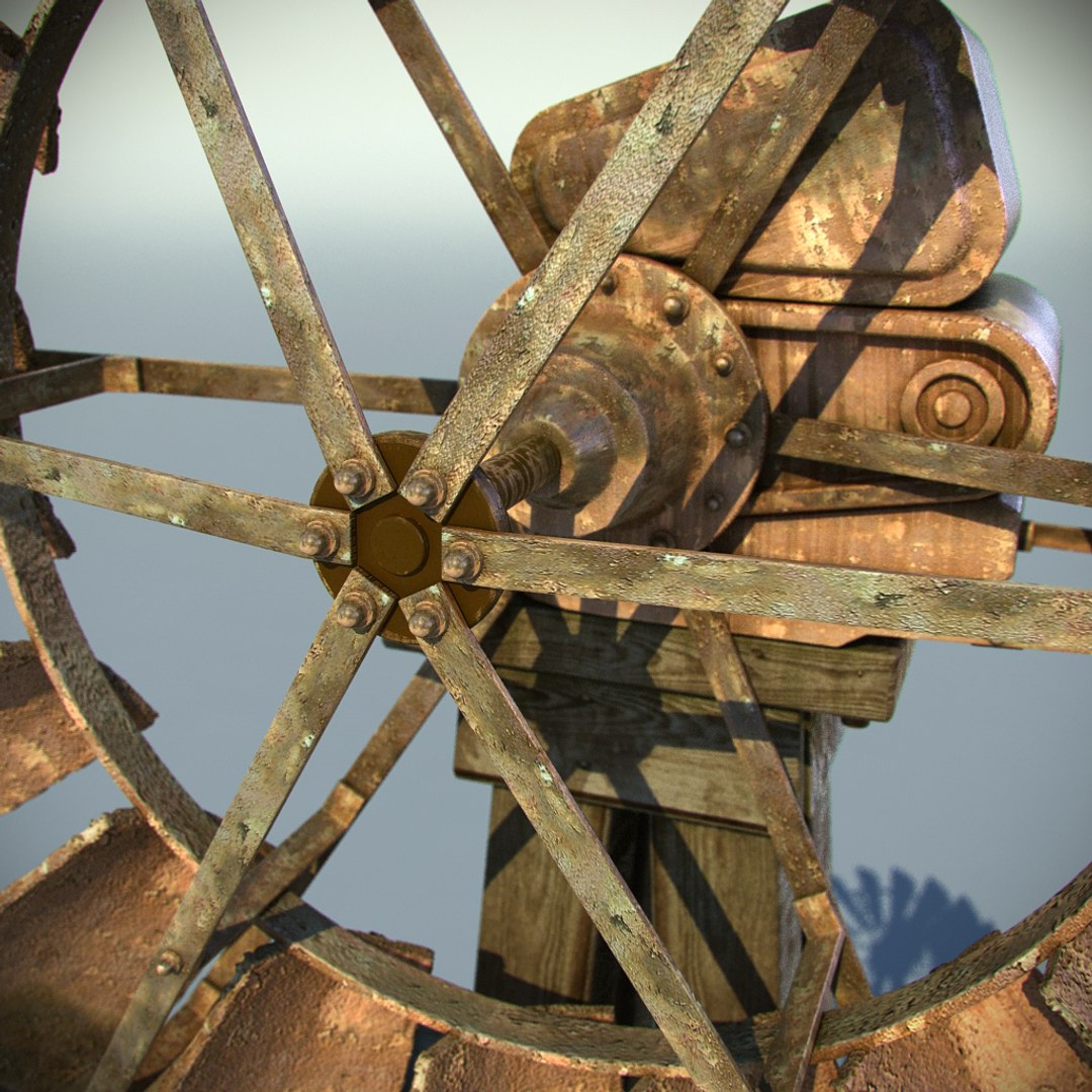 Old Farm Windmill 3d Max
