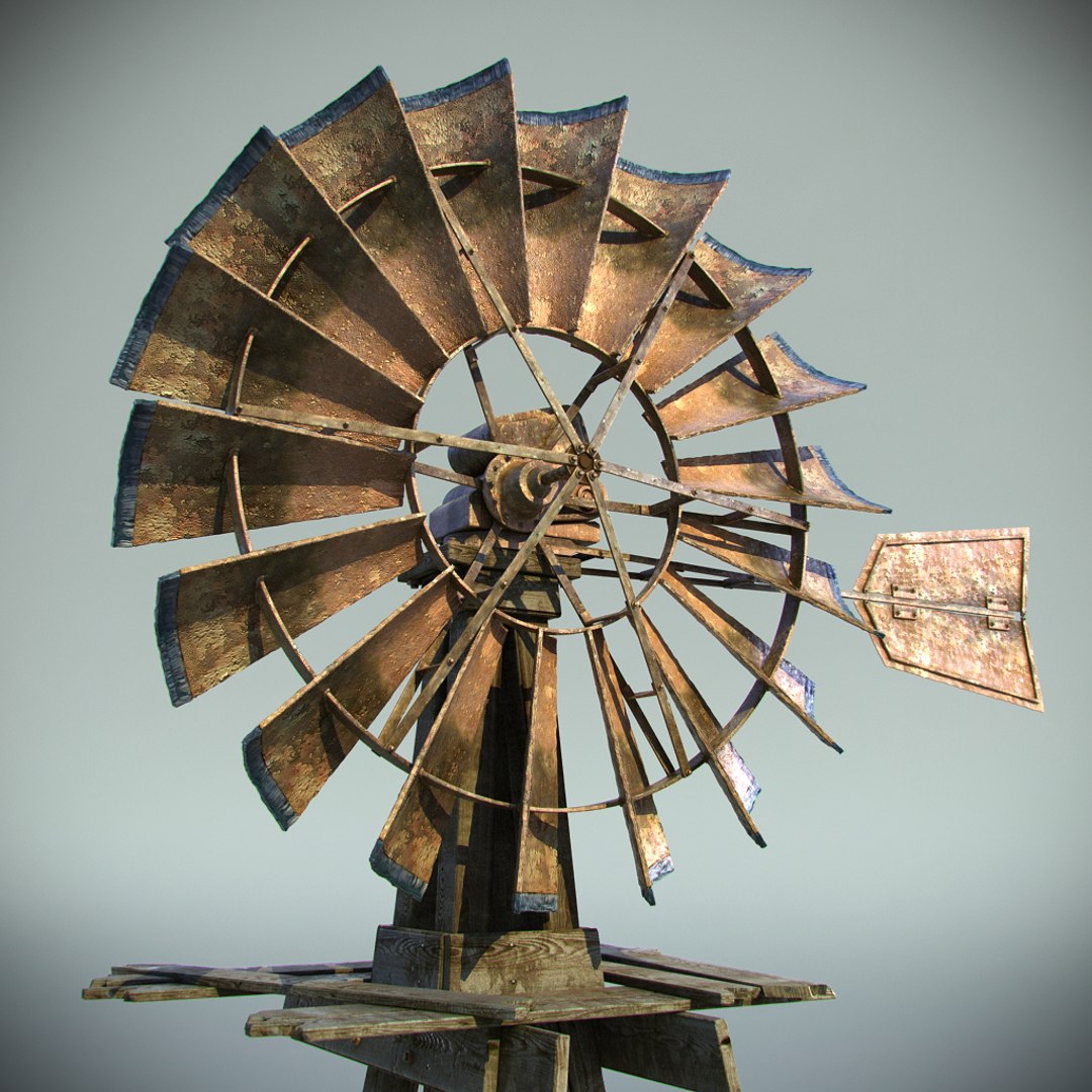 Old Farm Windmill 3d Max