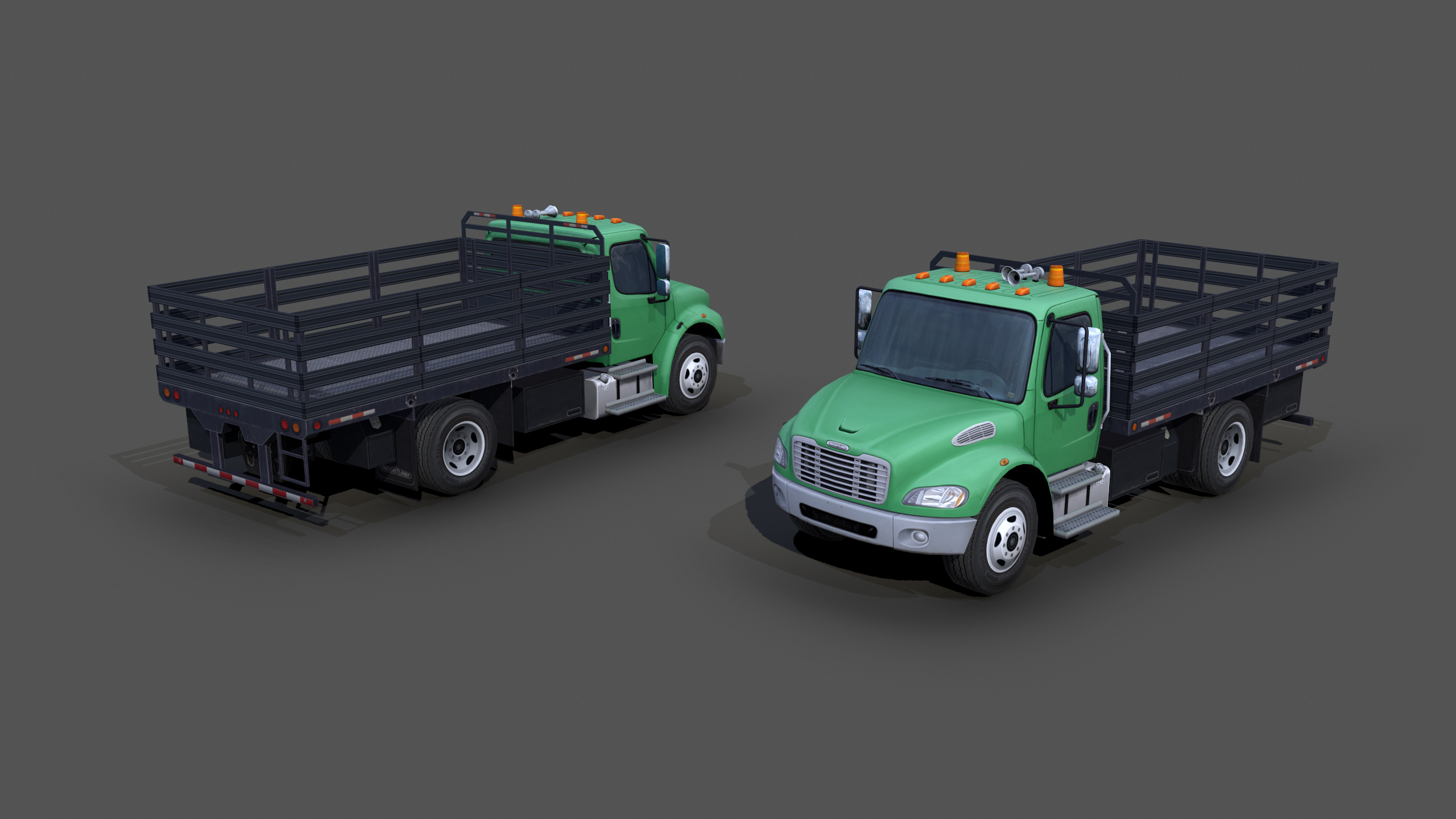 Freightliner Business Class M2 106 2004 flatbed truck s013Dモデル ...