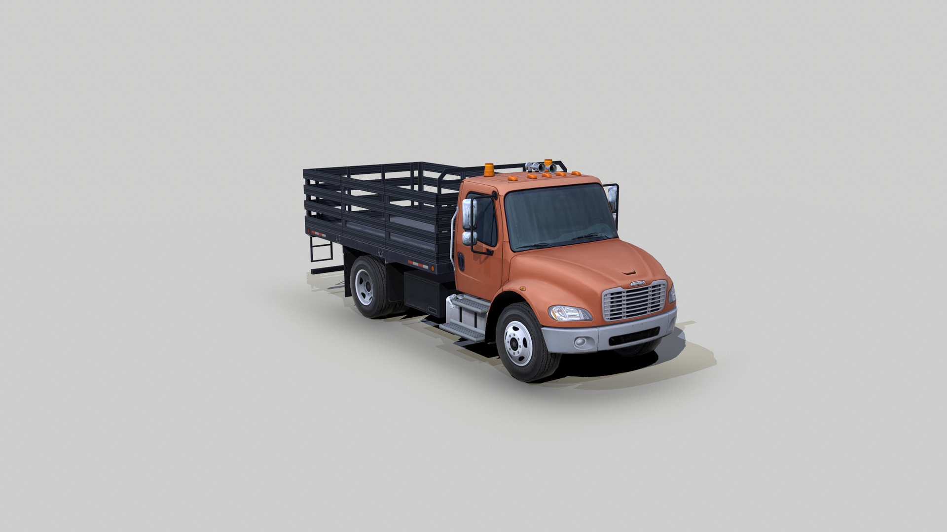 3D Freightliner Business Class M2 106 2004 Flatbed Truck S01 Model ...