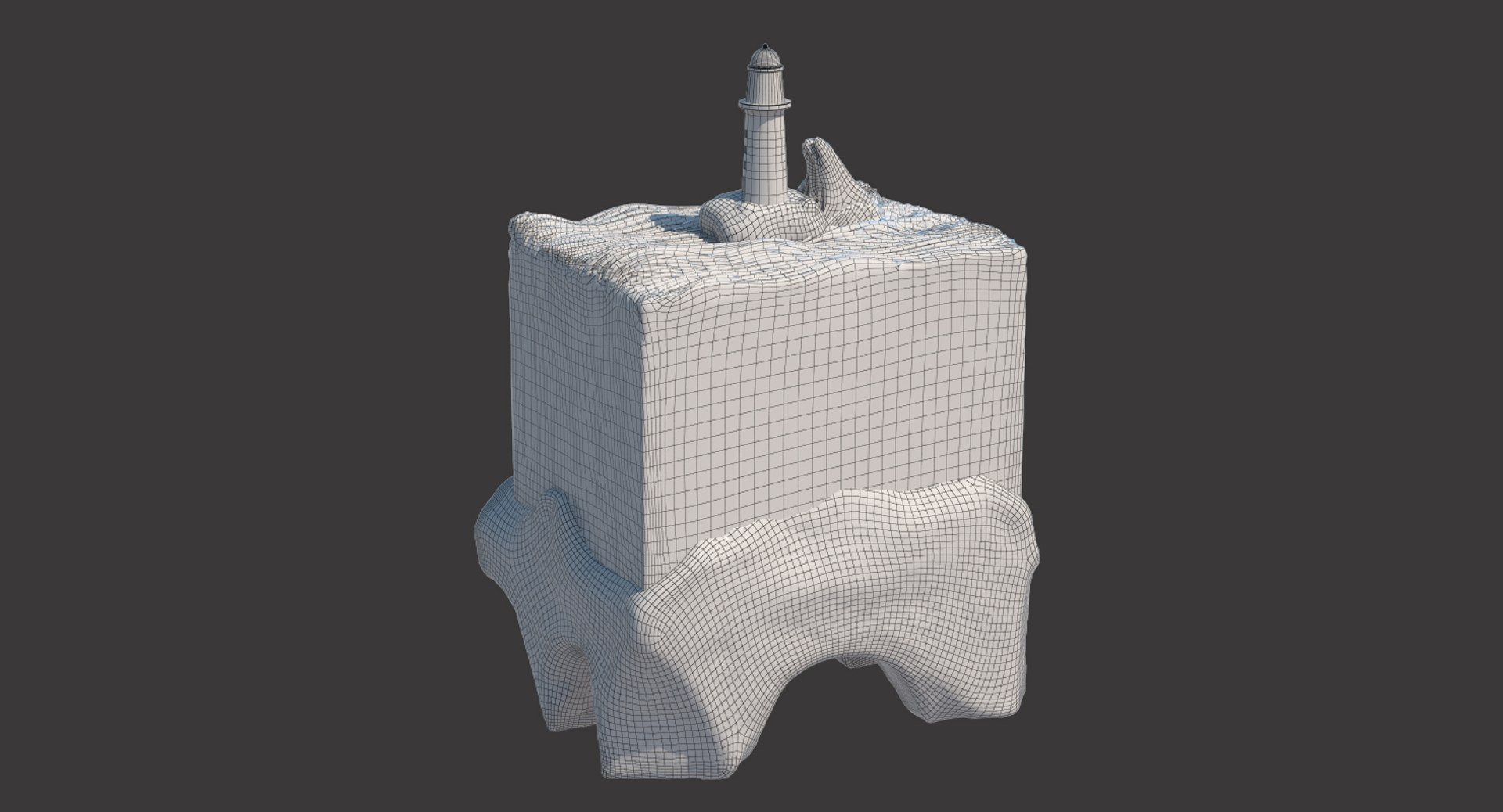 3d Glass Concrete Sculpture