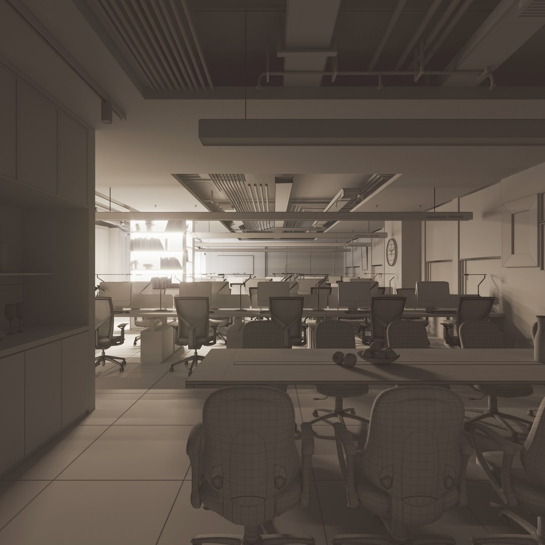 3D Office interior - TurboSquid 2024303