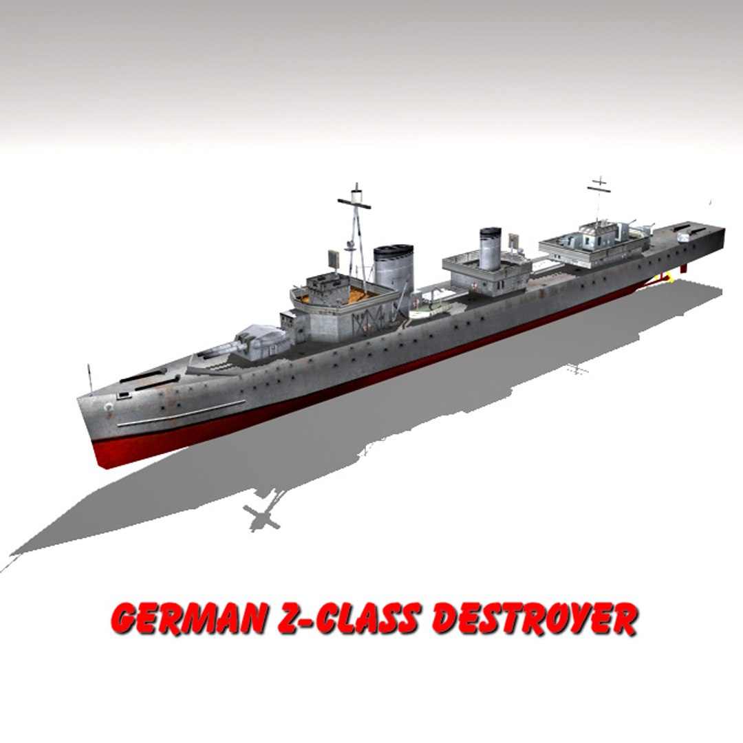 3d Model World War German Destroyers