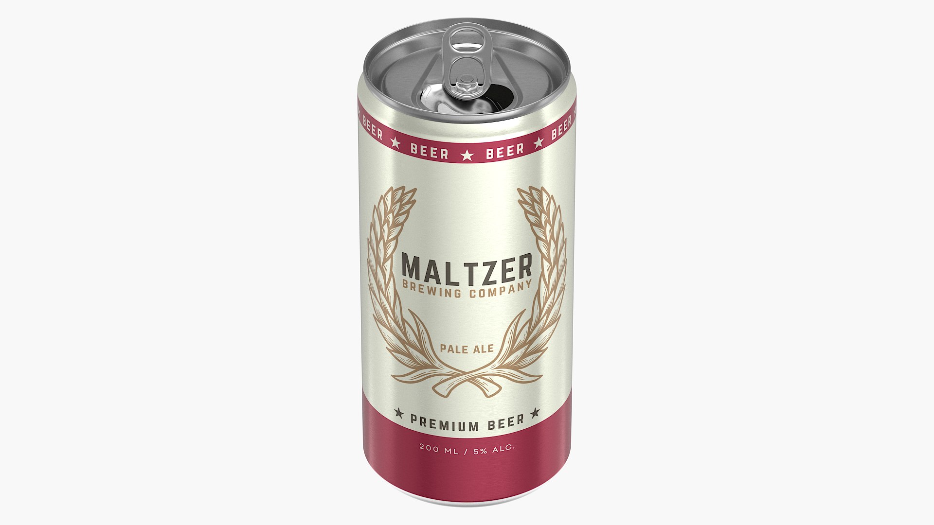 3D Open Slim Beer Can 200ml - TurboSquid 2392945