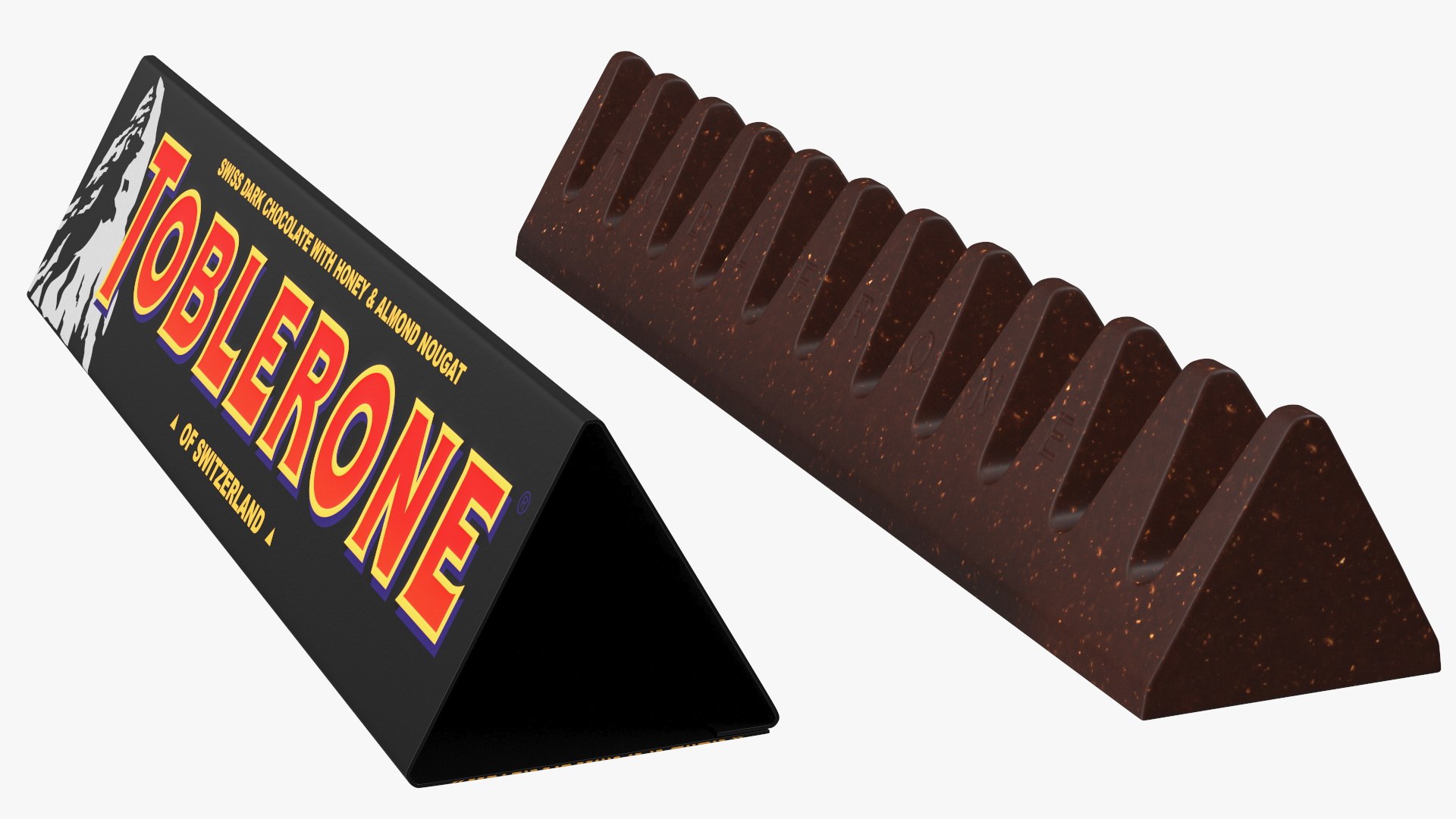 3D Opened Toblerone Dark Chocolate Bar - TurboSquid 1769285