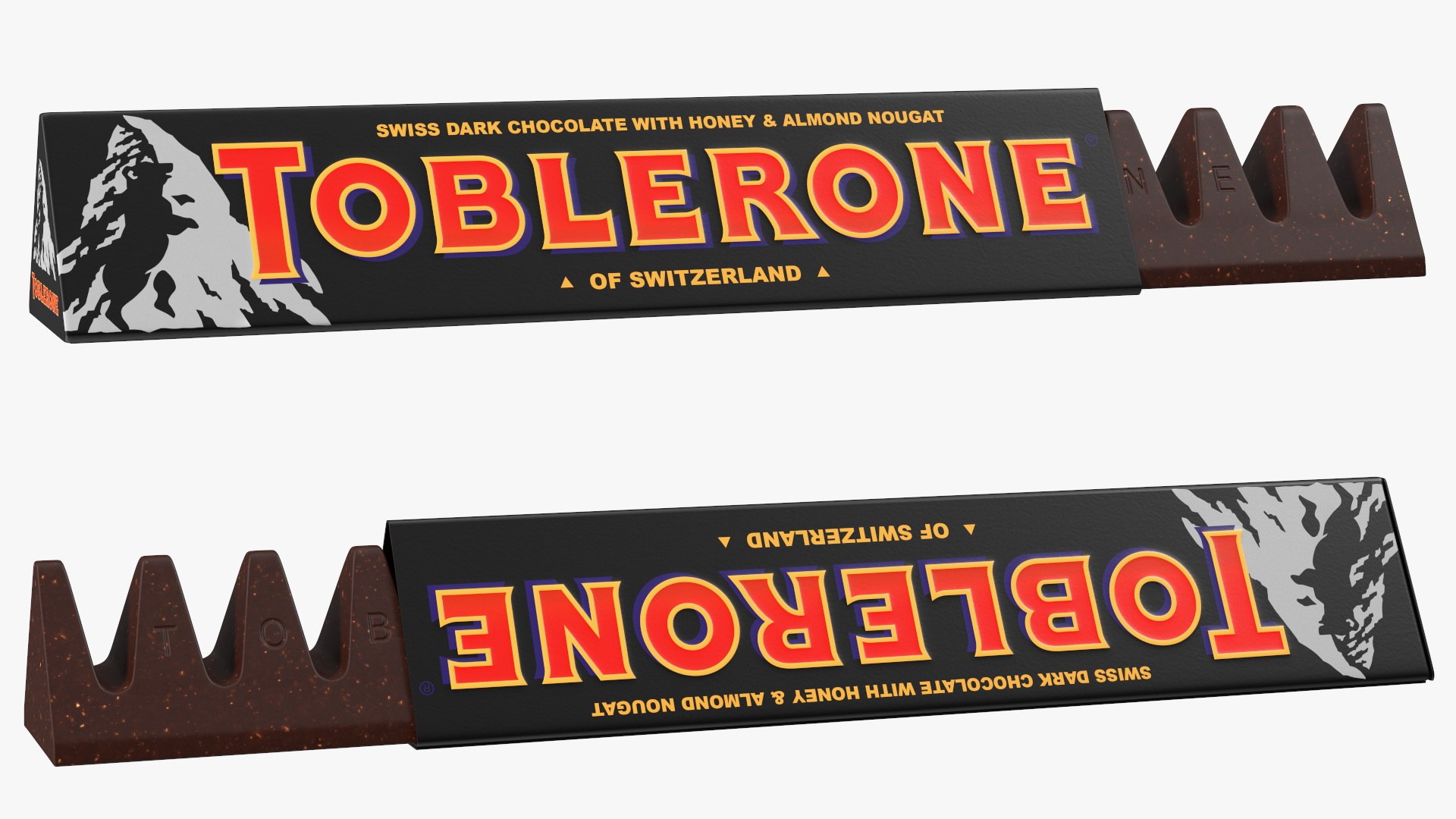 3D Opened Toblerone Dark Chocolate Bar - TurboSquid 1769285