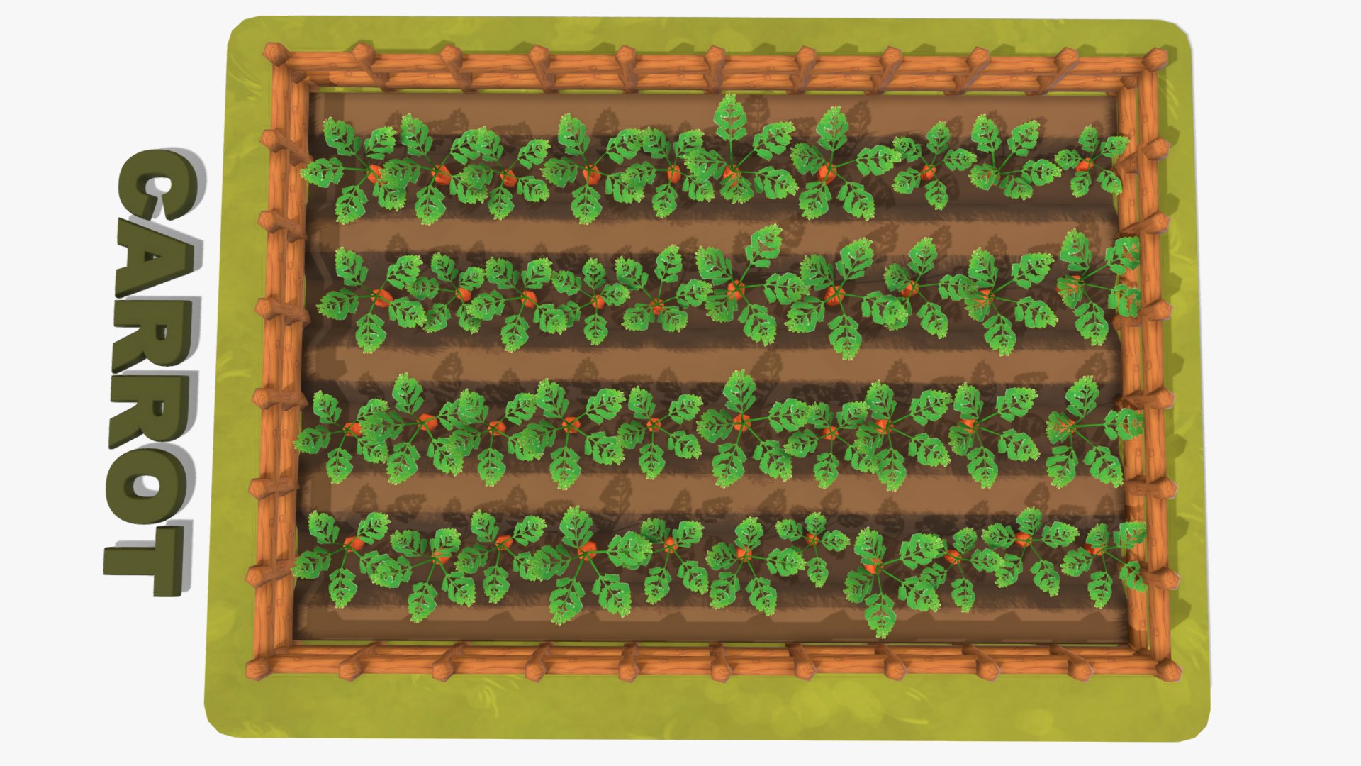 3D Carrot Farm Model - TurboSquid 1999930
