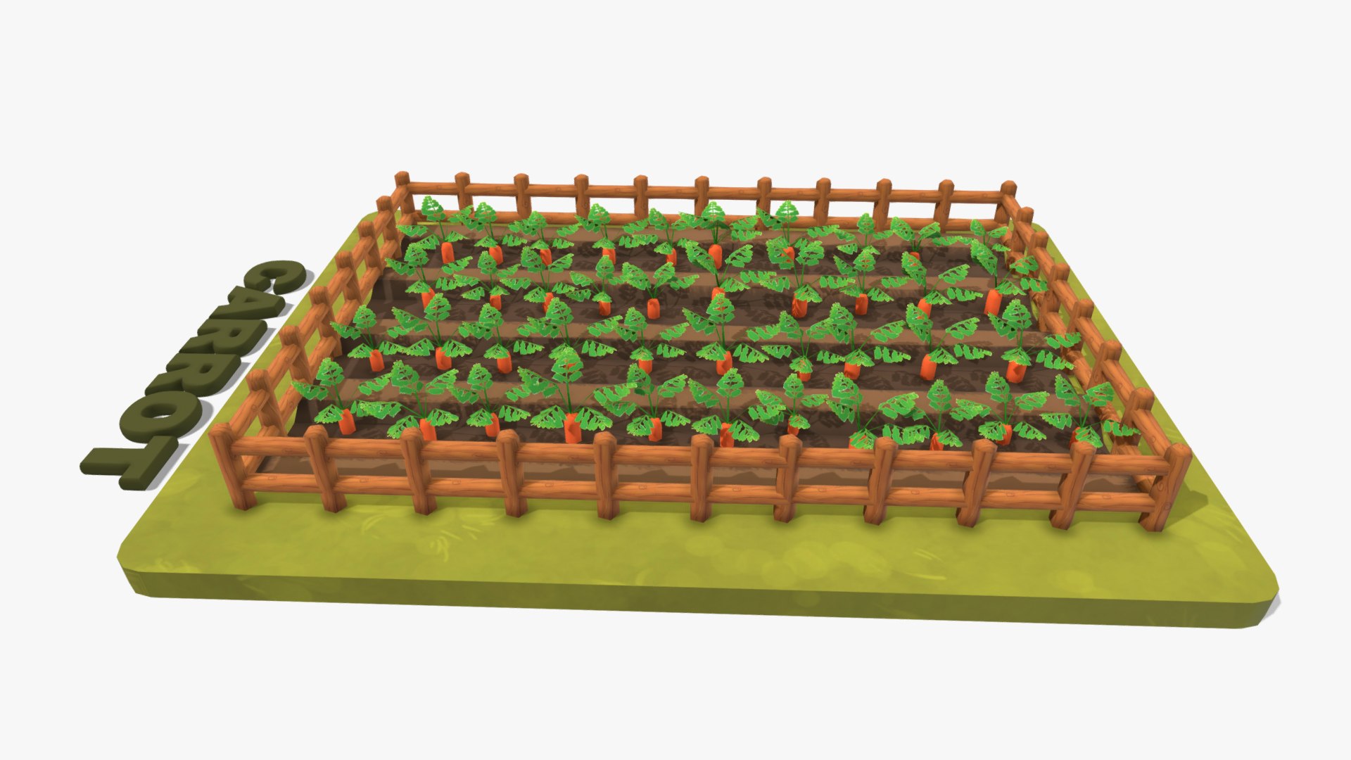 3D Carrot Farm Model - TurboSquid 1999930