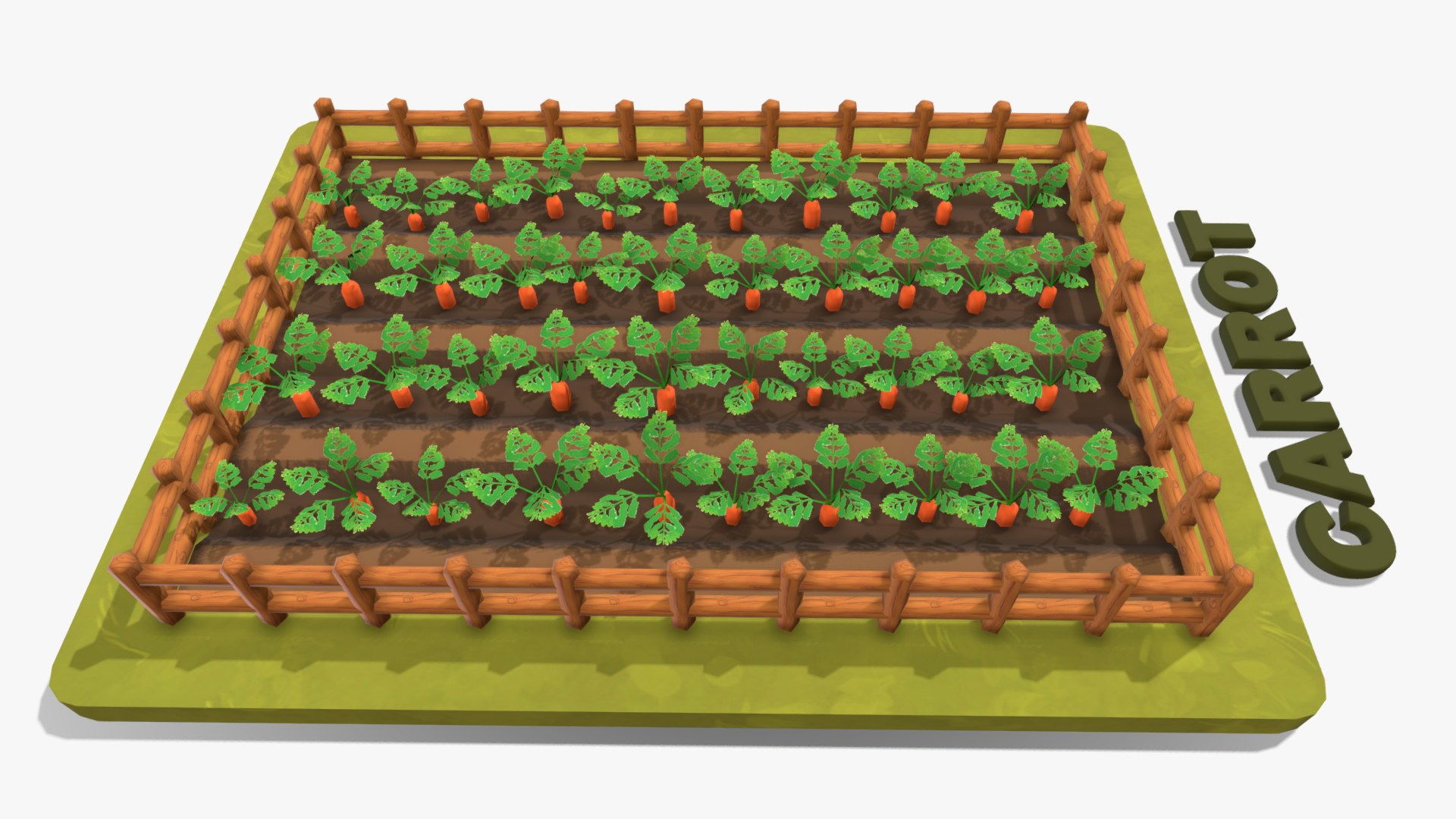 3D Carrot Farm Model - TurboSquid 1999930