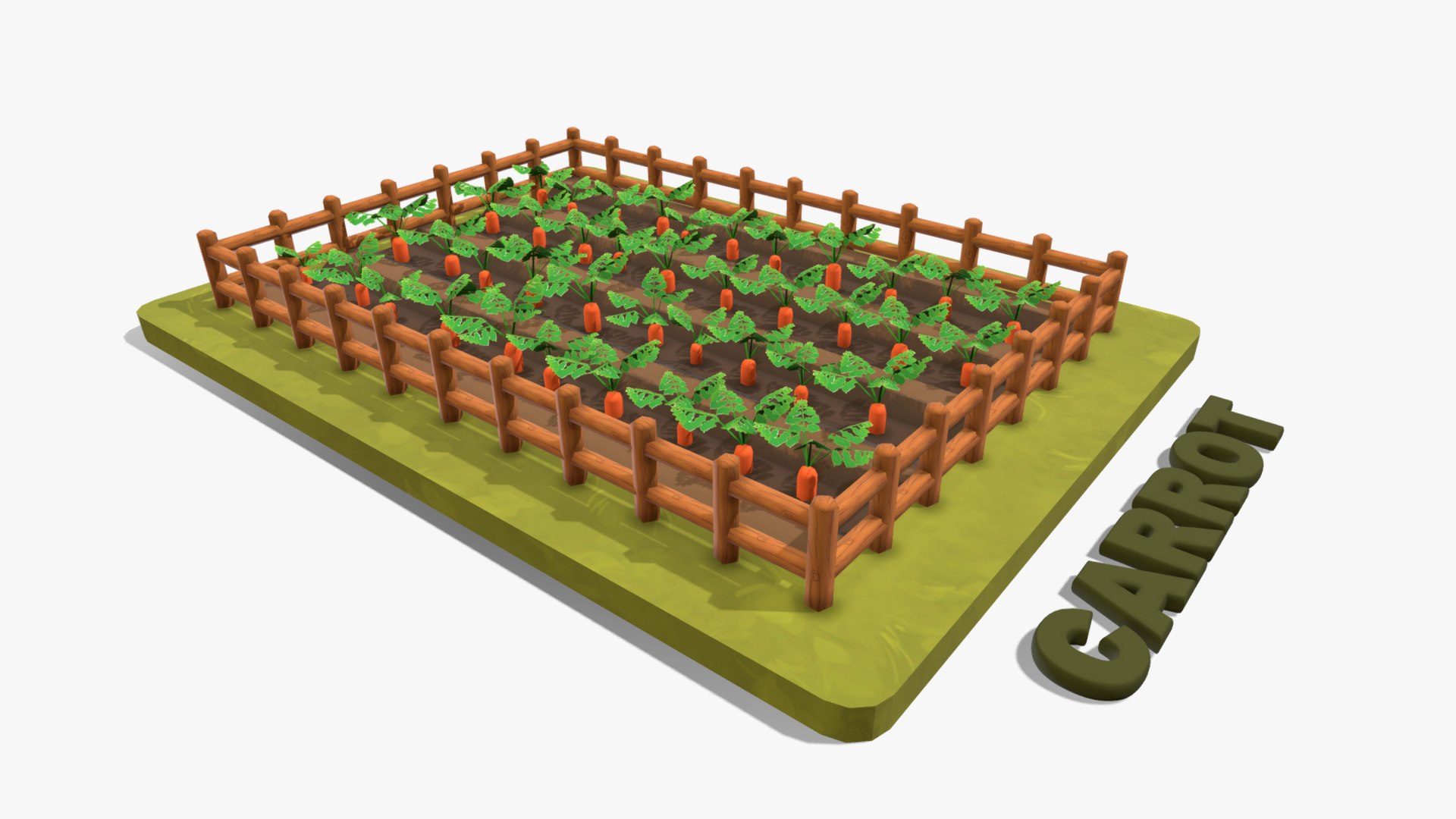 3D Carrot Farm Model - TurboSquid 1999930