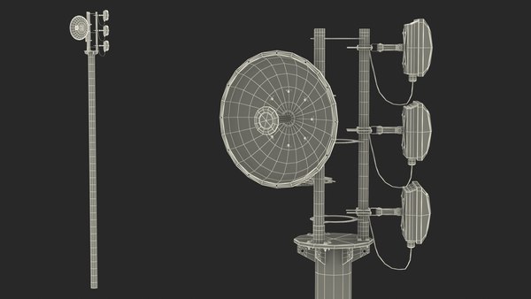 modelo 3d Antena de red móvil Micro Cell 5G en el poste - TurboSquid ...