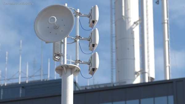 modelo 3d Antena de red móvil Micro Cell 5G en el poste - TurboSquid ...