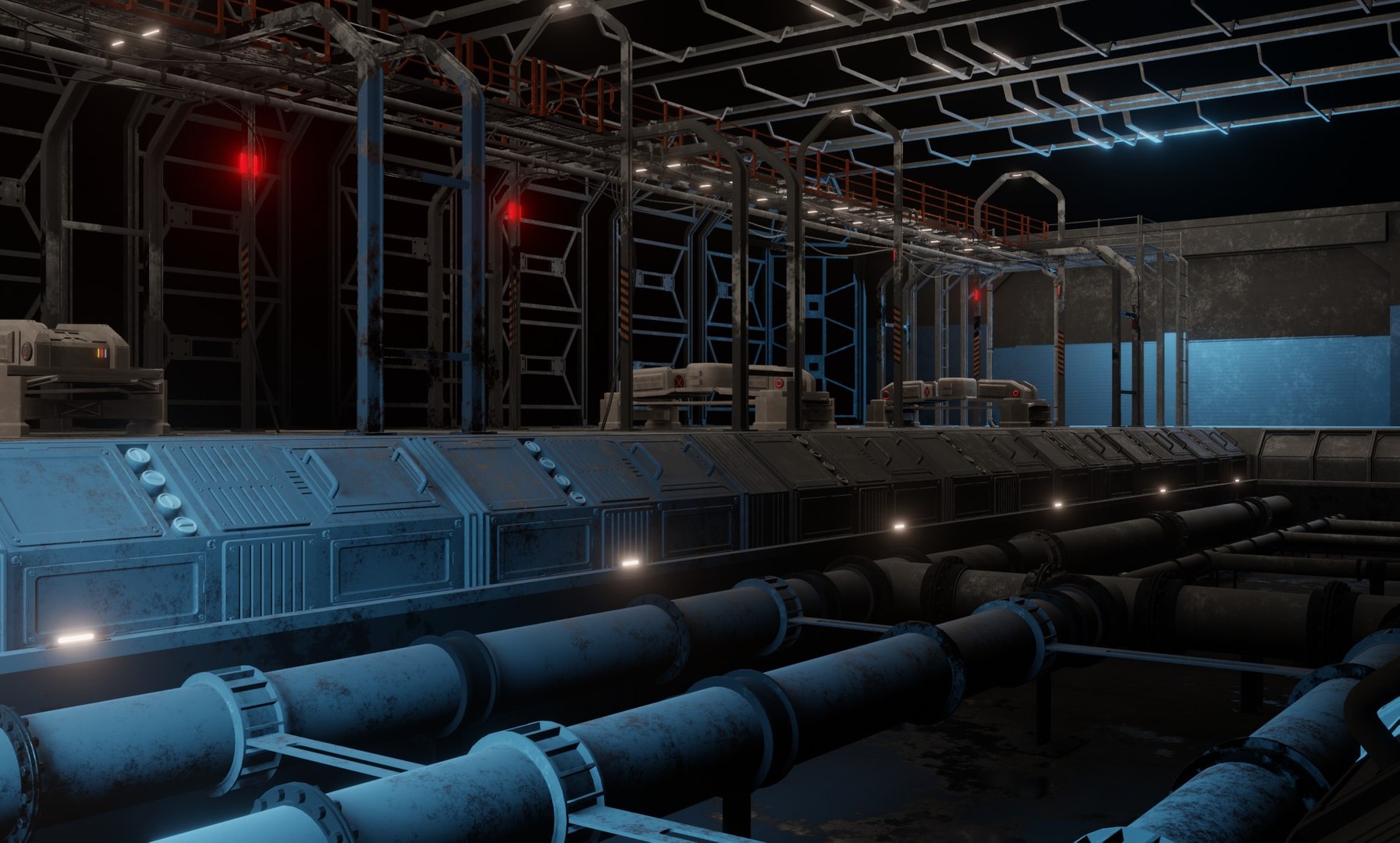 3D Model Sci-fi Room Military Base Modular - TurboSquid 2368314