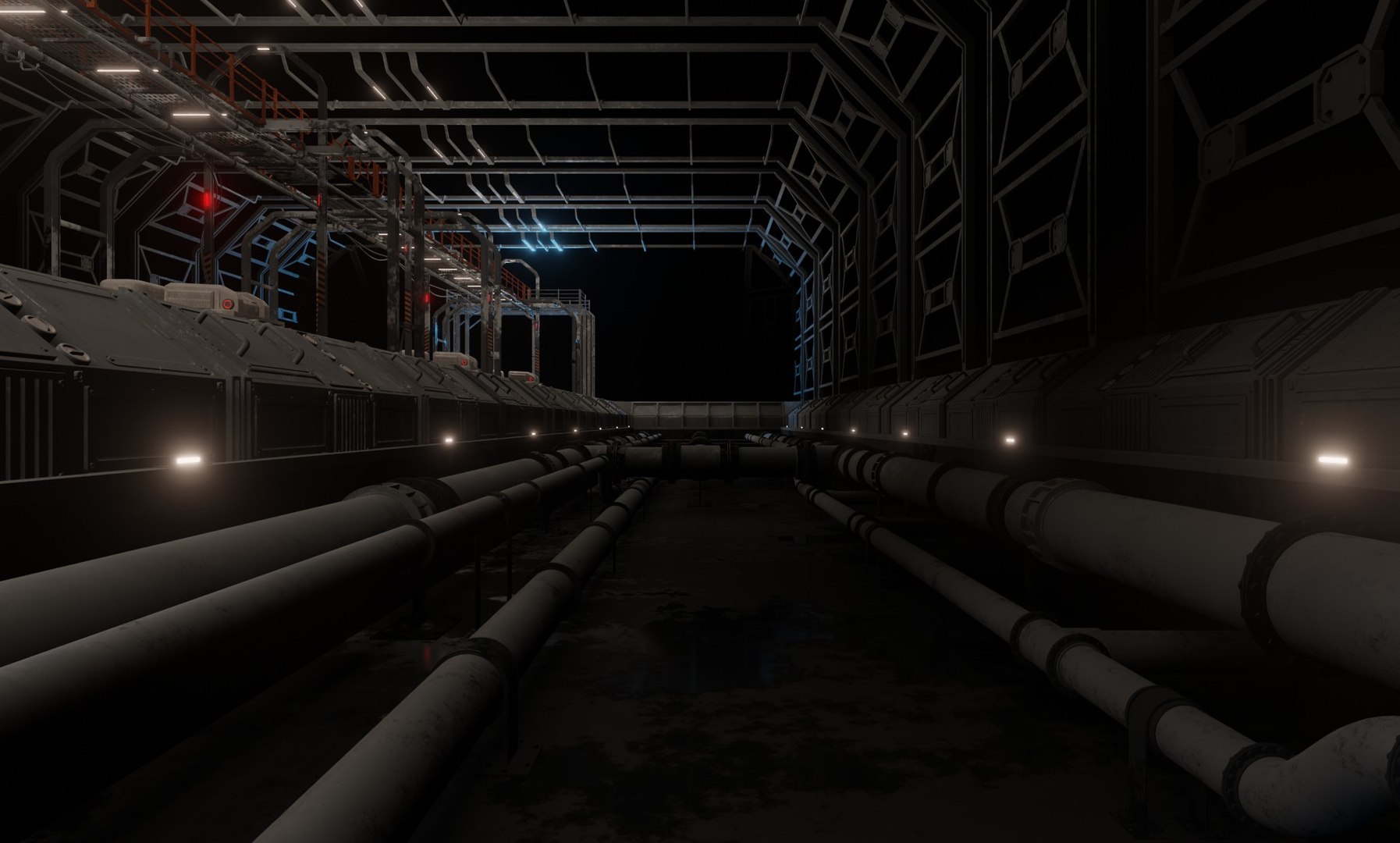 3D Model Sci-fi Room Military Base Modular - TurboSquid 2368314