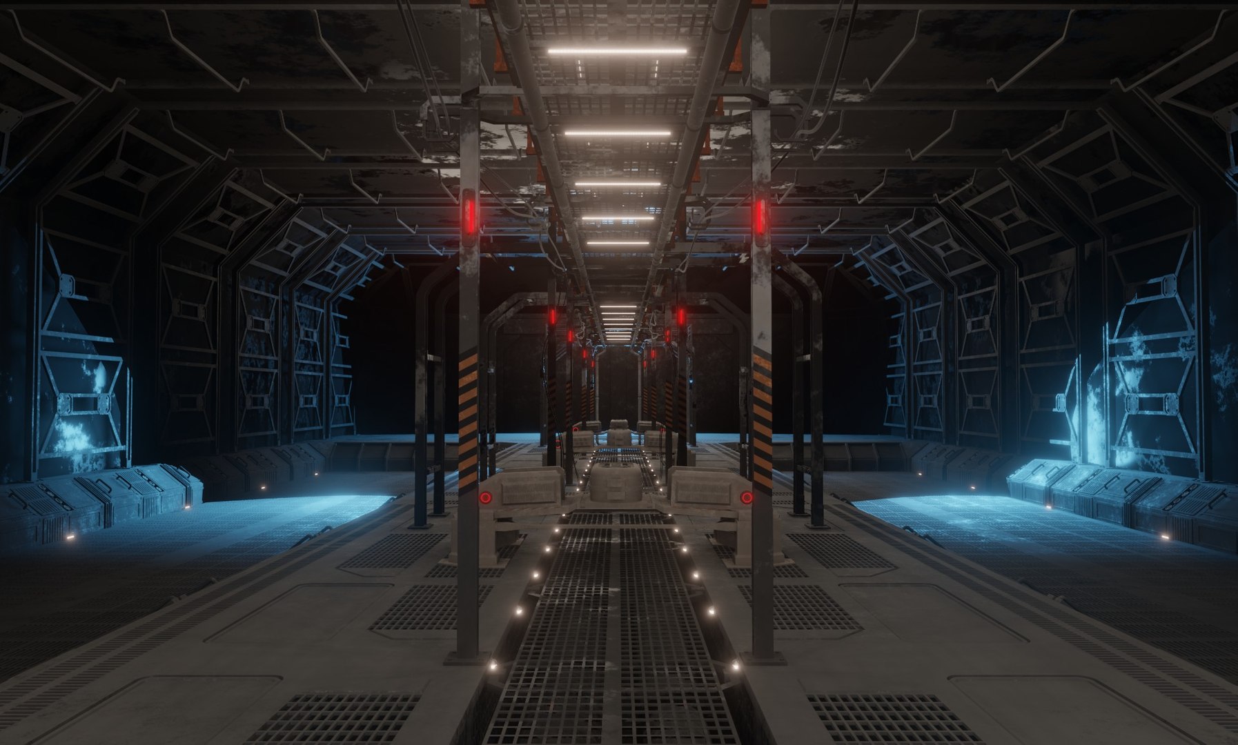 3D Model Sci-fi Room Military Base Modular - TurboSquid 2368314