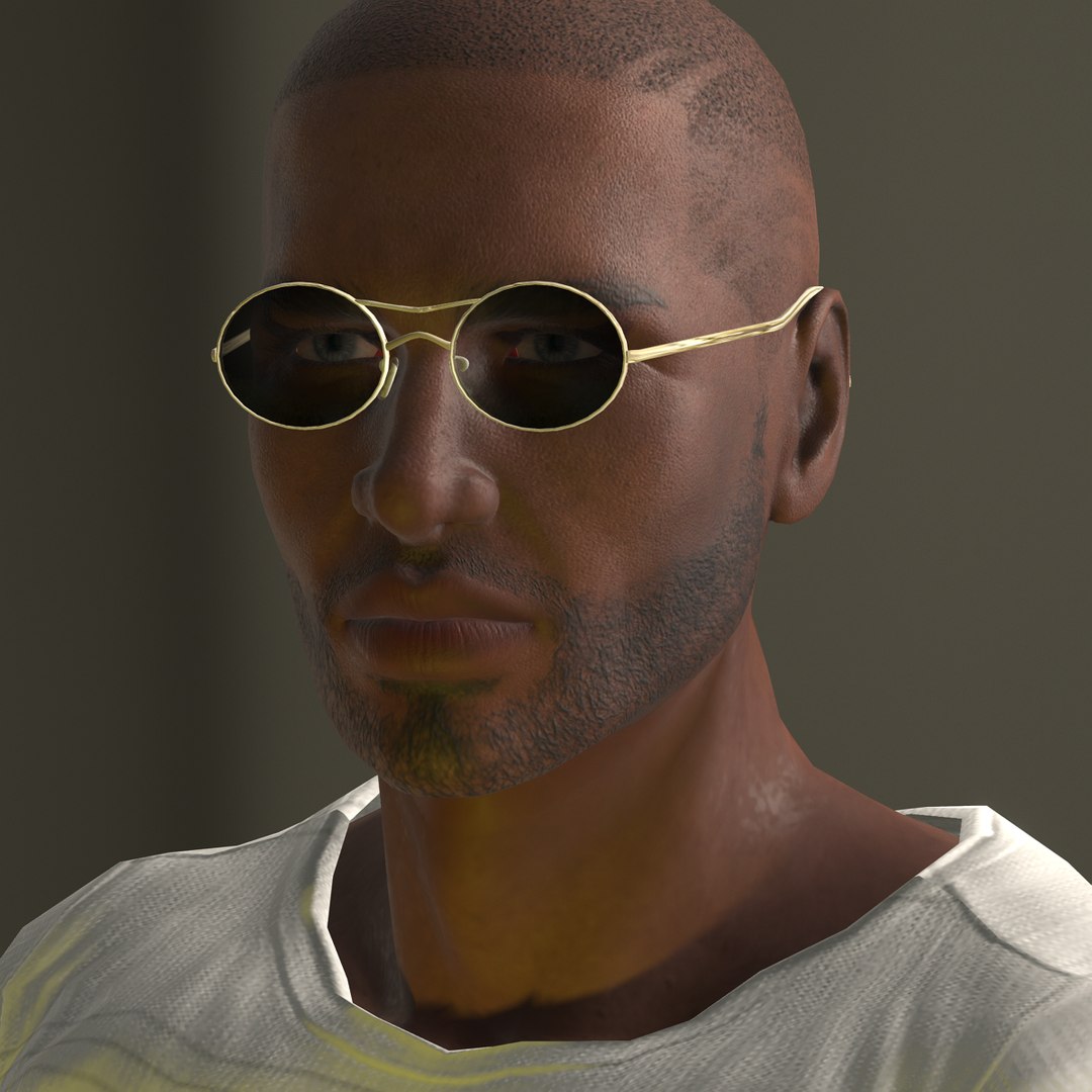 frank golfer human male 3d model