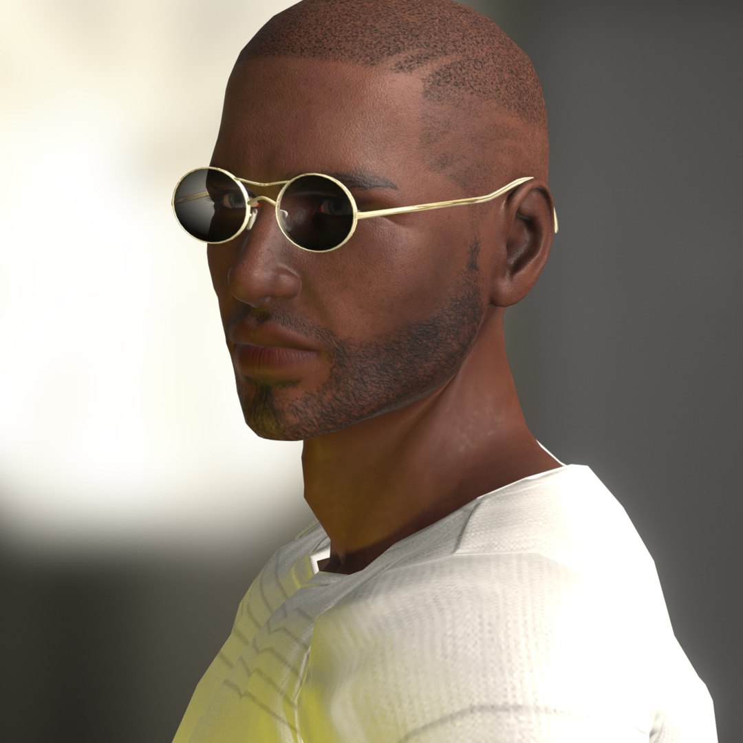 frank golfer human male 3d model