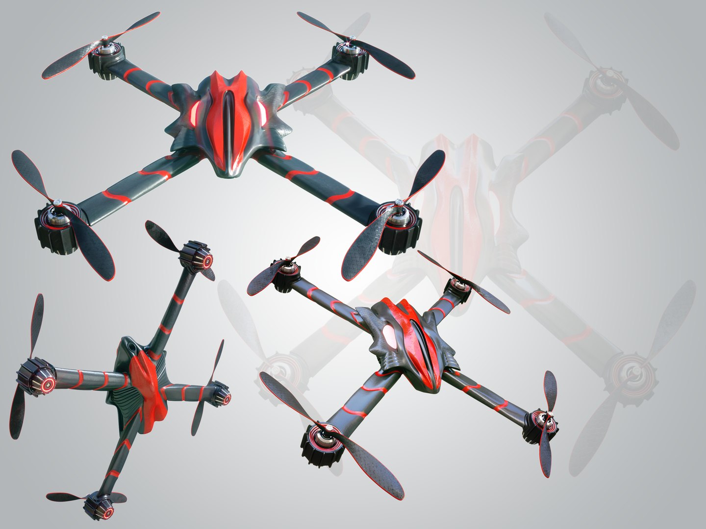 3d Model Designed Drone Concept