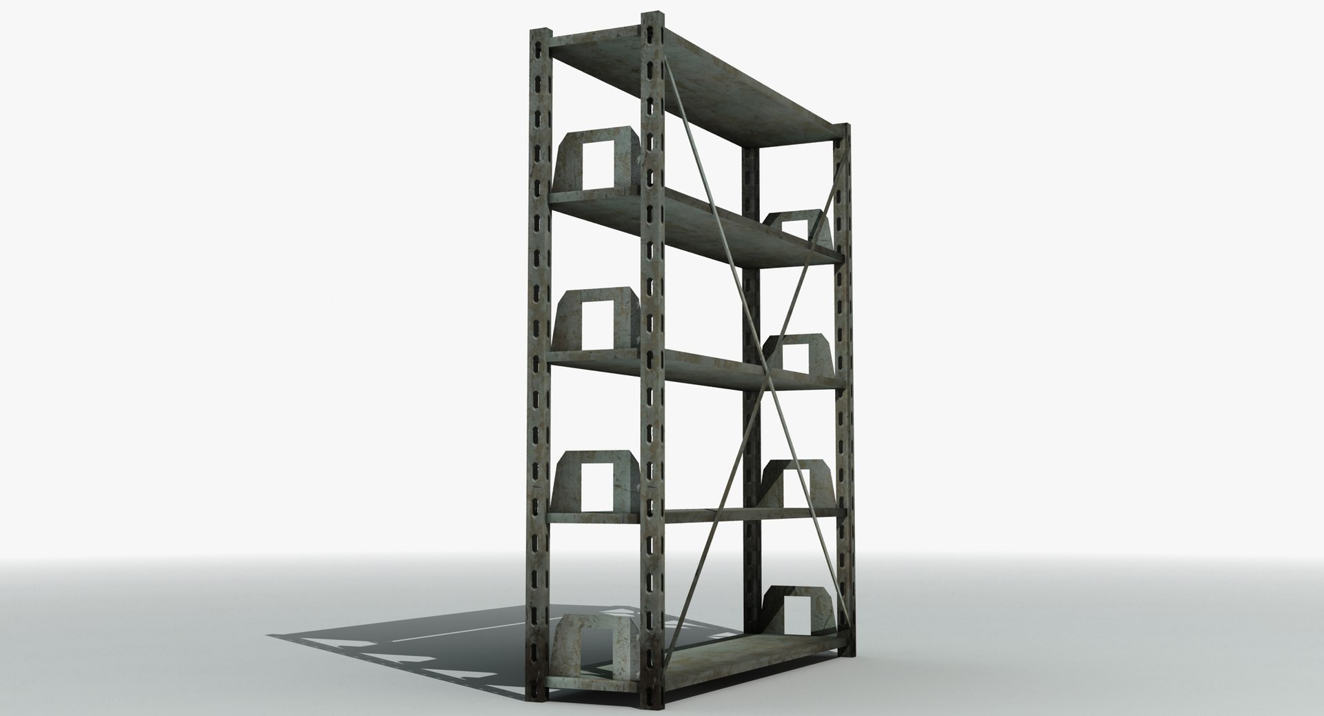 Metal Shelving Unit 3d 3ds