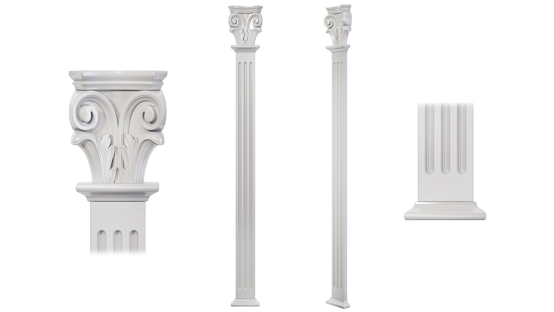 Classic Pilaster 02 3D - TurboSquid 2067761