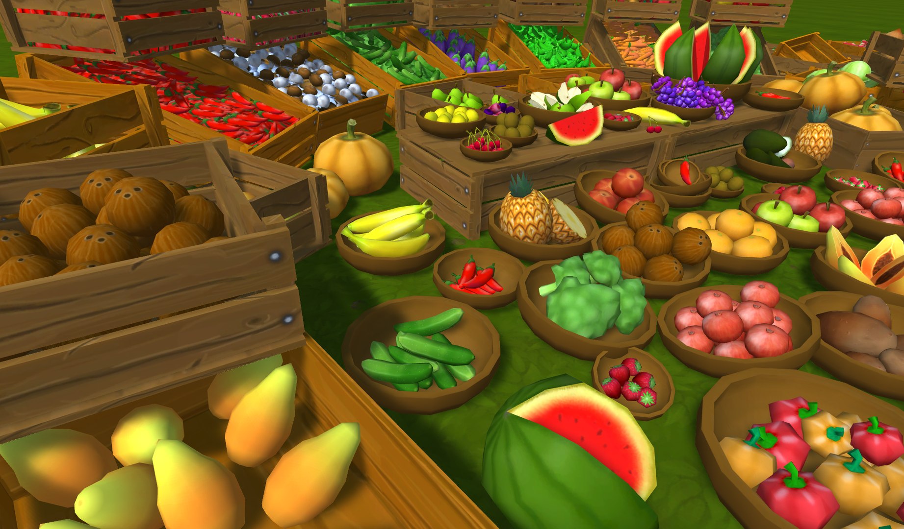 3D Fantasy Fruit Vegetable - TurboSquid 1375820