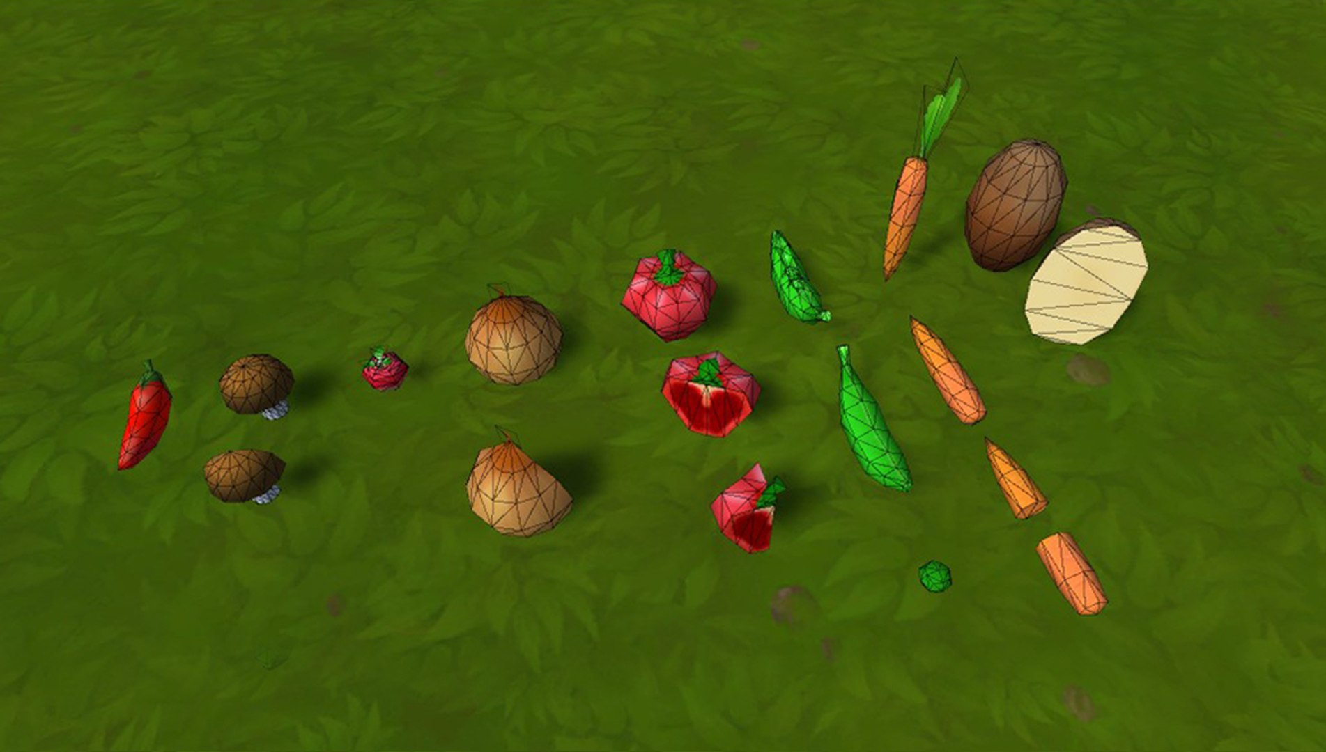 3D Fantasy Fruit Vegetable - TurboSquid 1375820
