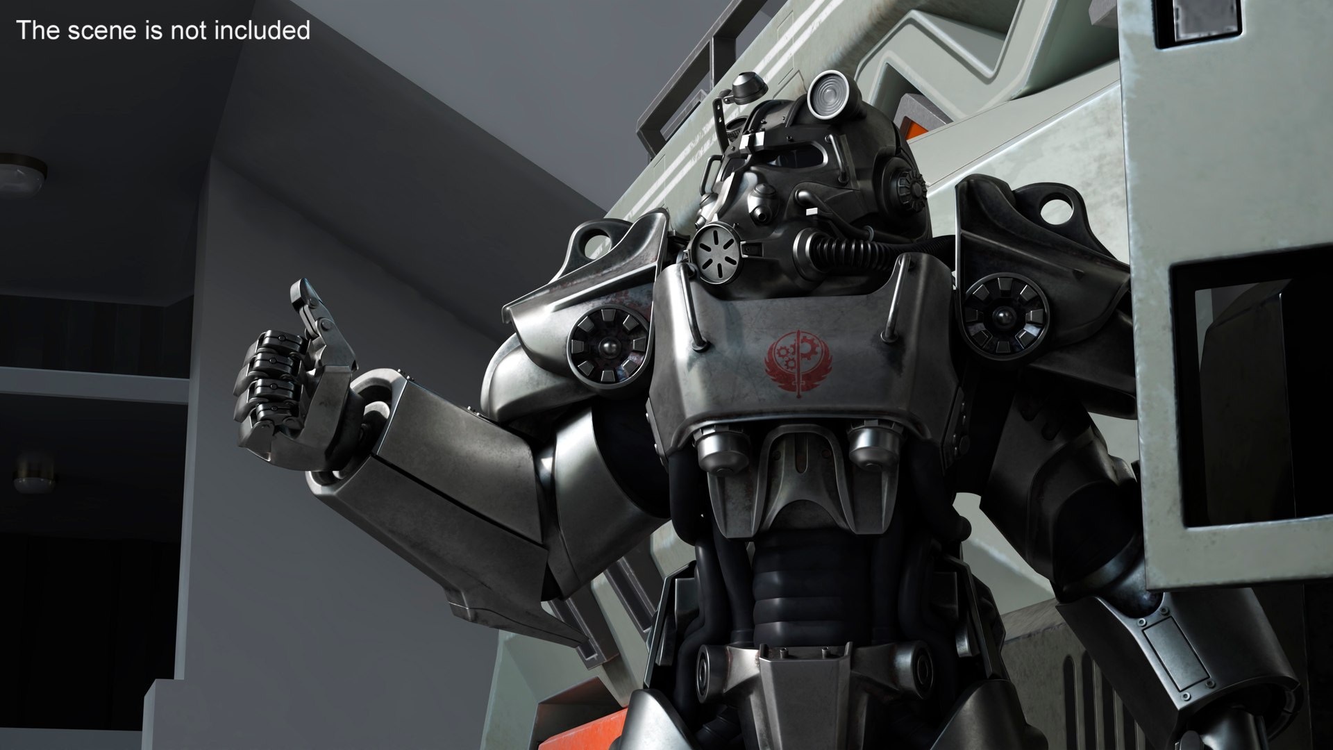 3D T 60 Power Armor Fallout With Rifle Rigged For Cinema 4D ...
