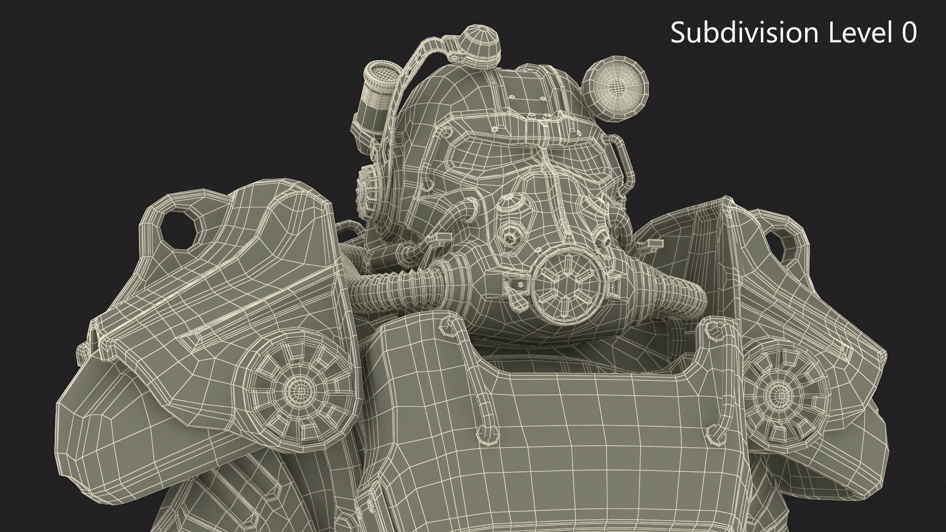 3D T 60 Power Armor Fallout With Rifle Rigged For Cinema 4D ...