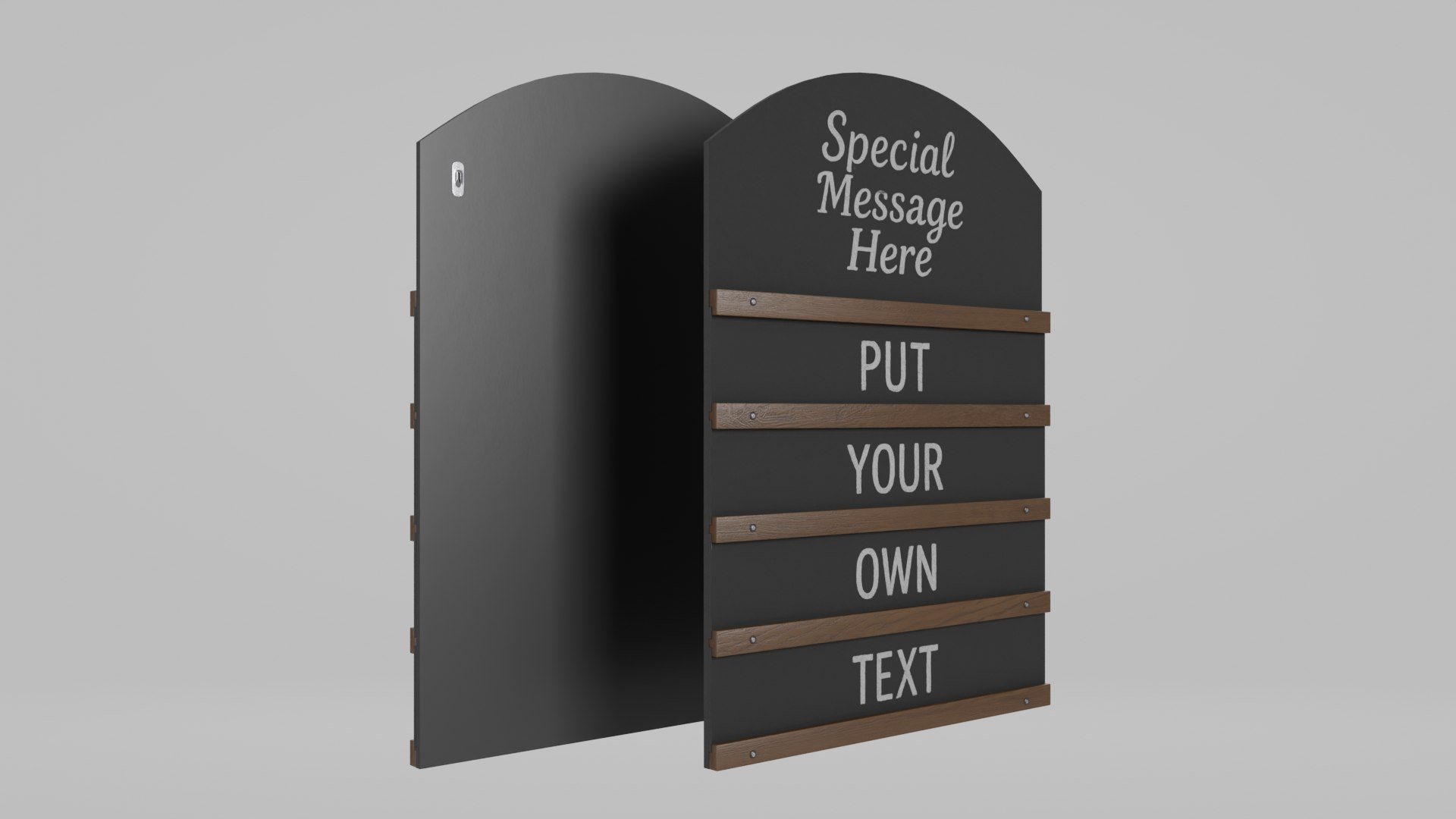 Customizable Wall-Mounted Blackboard - Sliding Layers Writing Board ...