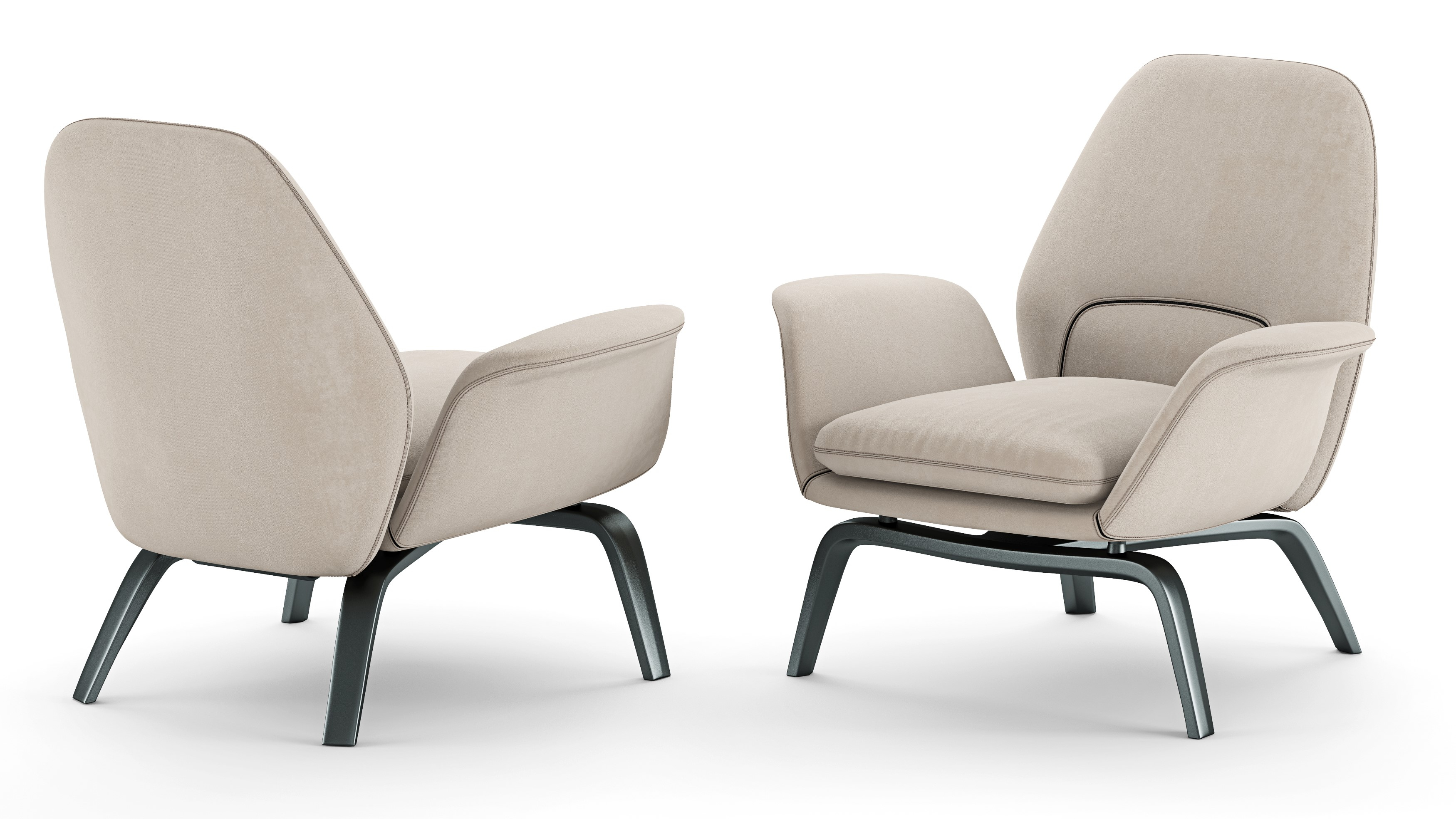 3D minotti gilliam armchair model - TurboSquid 1598013
