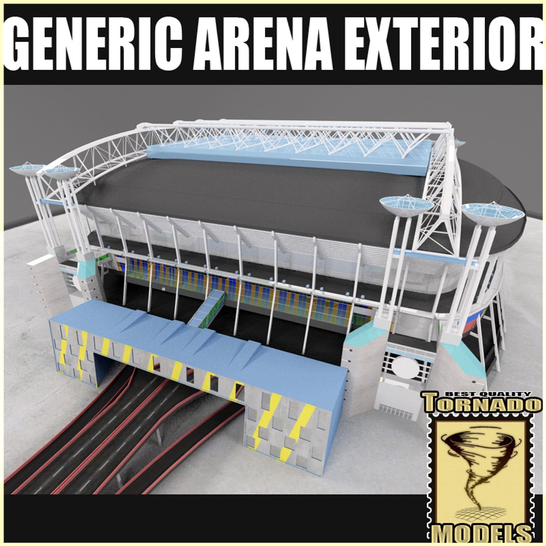 generic arena exterior 3d model