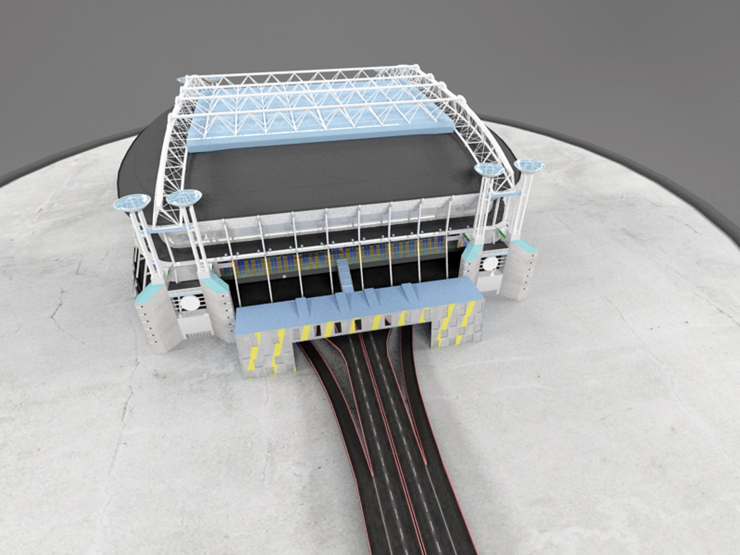 generic arena exterior 3d model