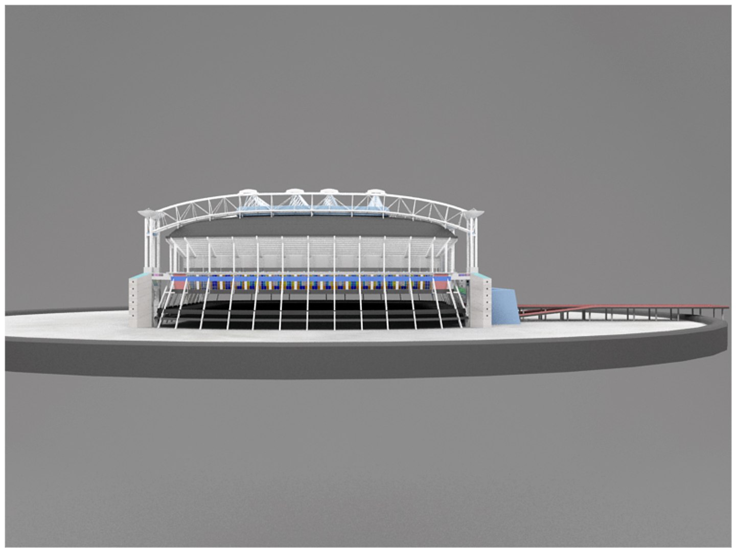 generic arena exterior 3d model