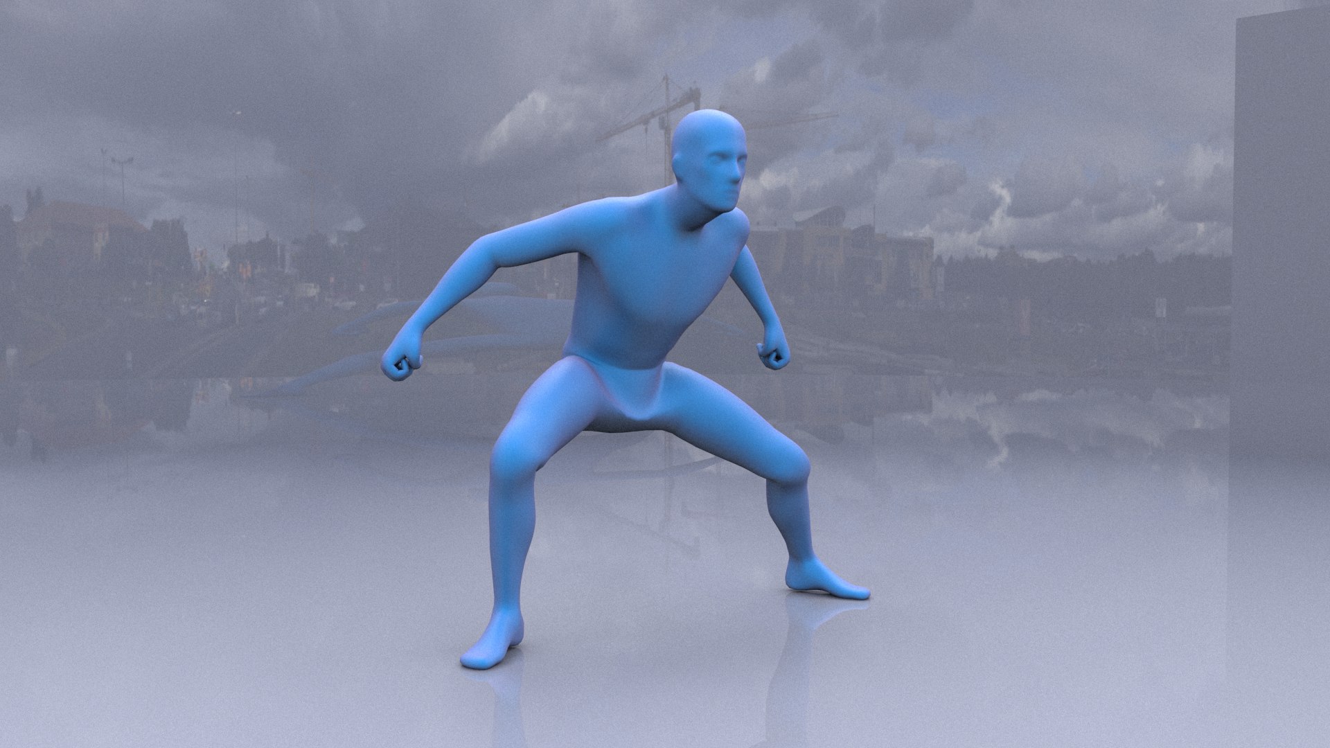 Man Blue Posing 3D Model - TurboSquid 1342312