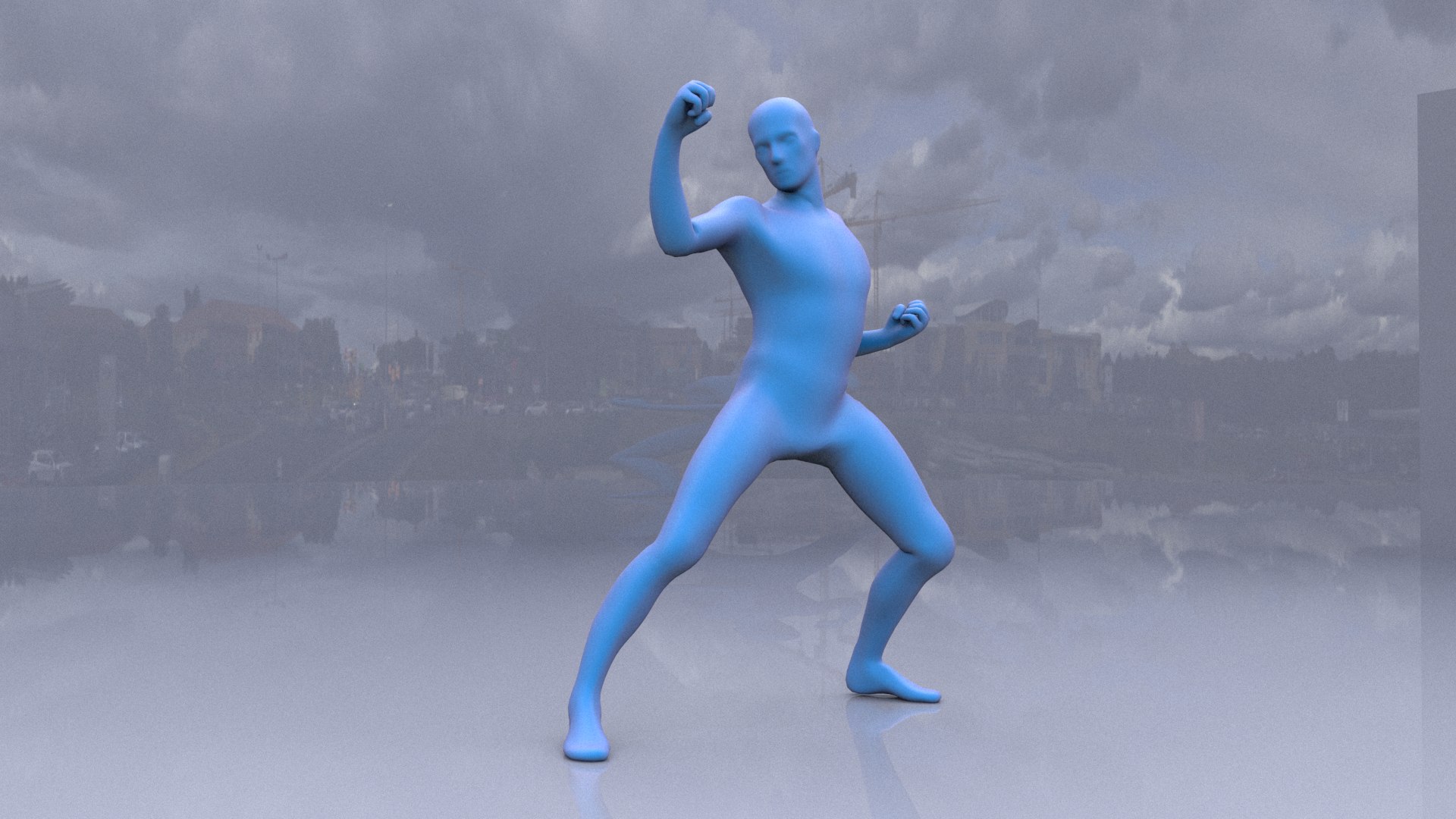 Man Blue Posing 3D Model - TurboSquid 1342312