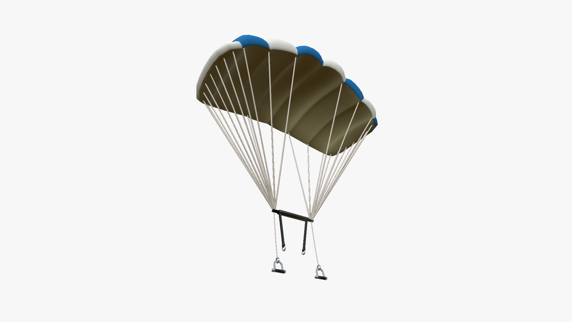 3D Parachute A03 White Blue - Character Accessories Design model - TurboSquid 2027662