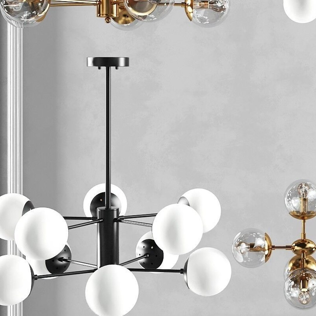 3D Modern spherical chandelier model - TurboSquid 2057325