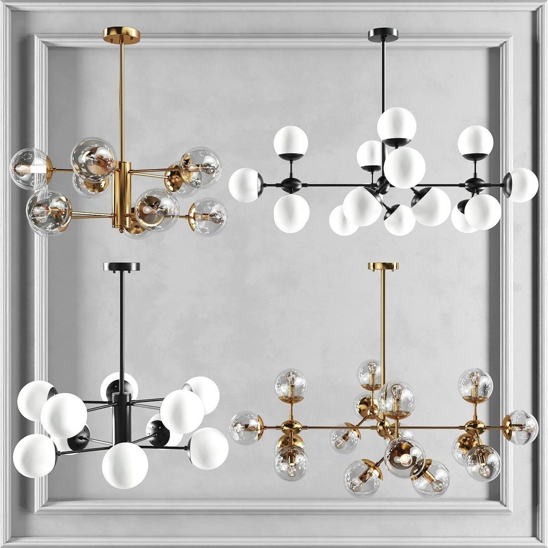 3D Modern spherical chandelier model - TurboSquid 2057325