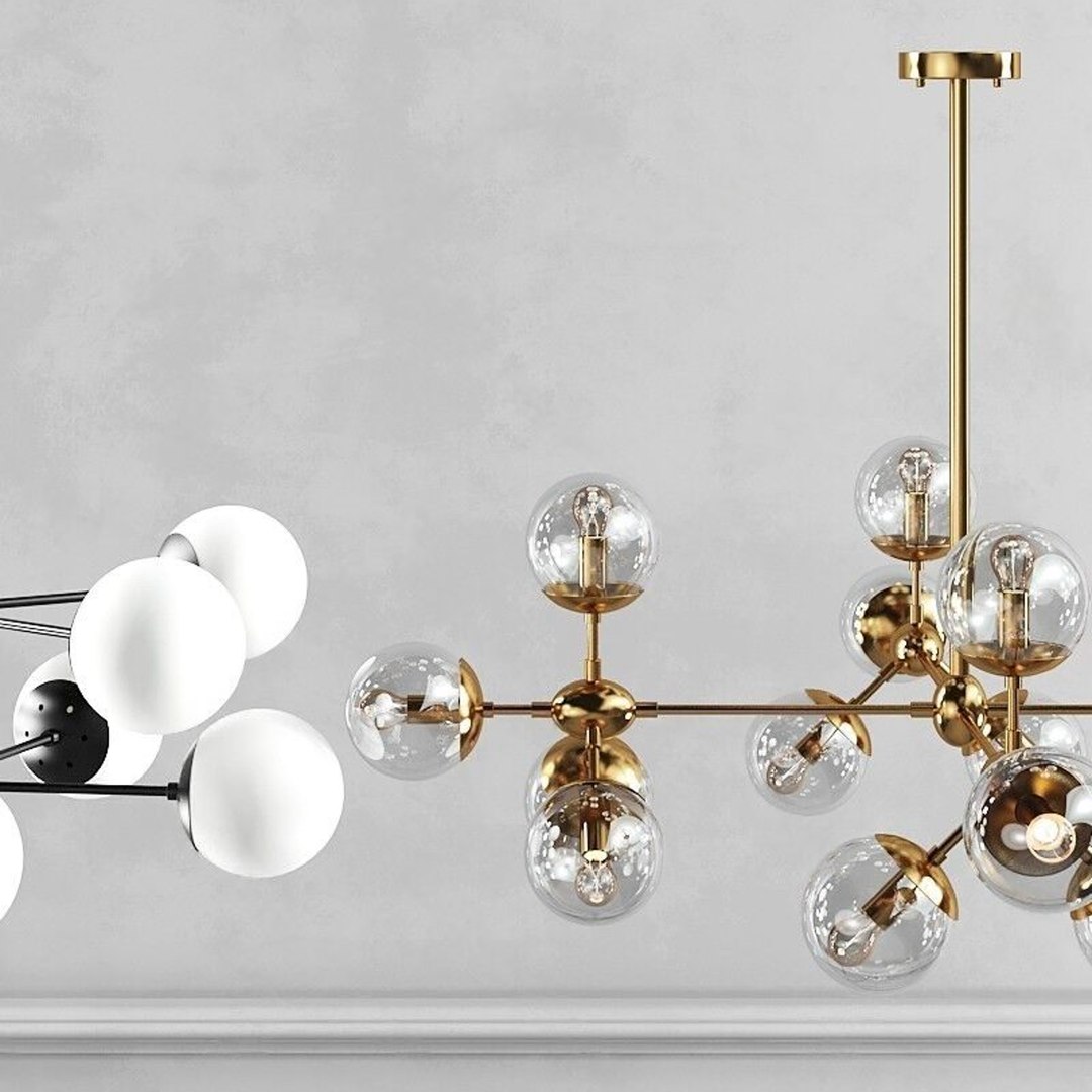 3D Modern spherical chandelier model - TurboSquid 2057325
