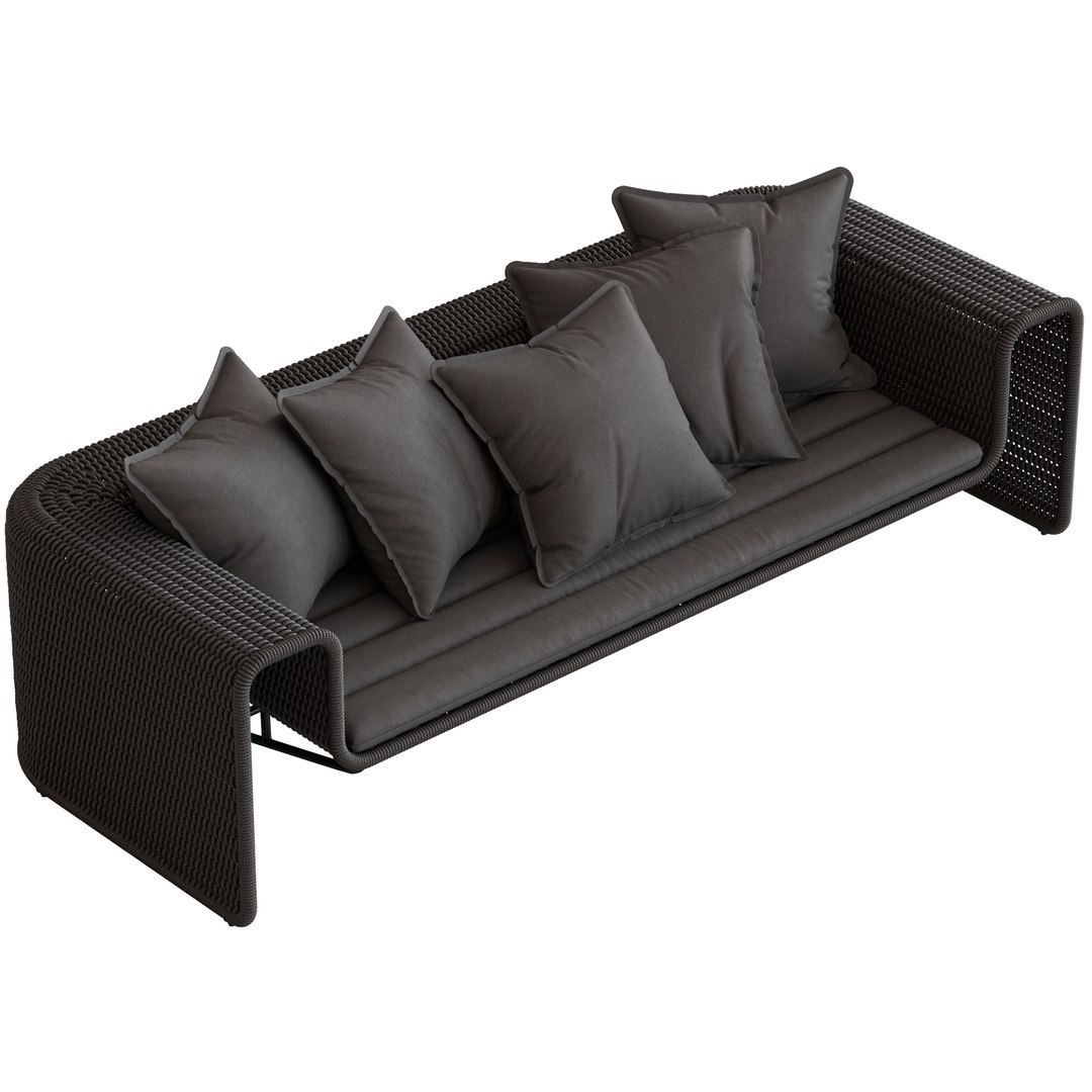 Coco Republic Dirand Outdoor Sofa 3D Model - TurboSquid 2166007