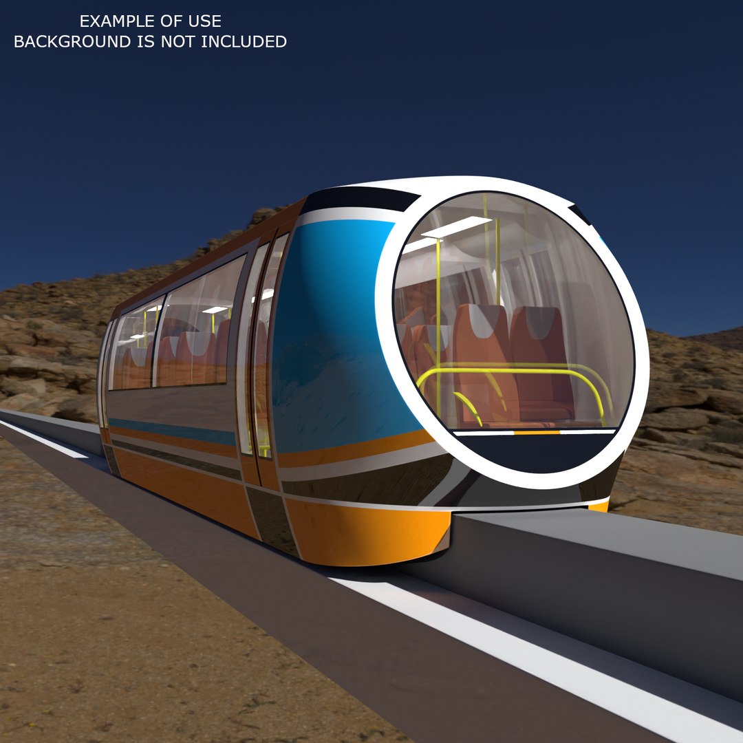 3D Future Monorail And Doubledeck Trains - TurboSquid 2061652