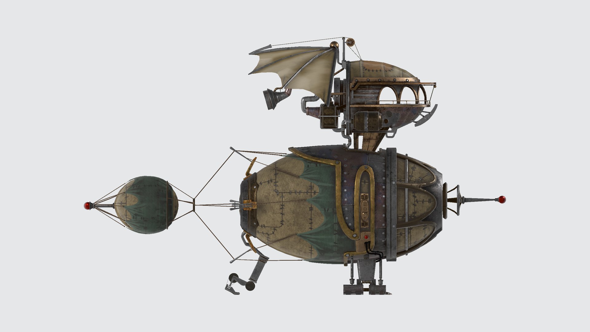3D Steampunk Dirigible Model - TurboSquid 2321693